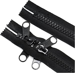 Amazon.com: Zipper Zipper 100-600cm Decorative Double Sliders Two Way ...