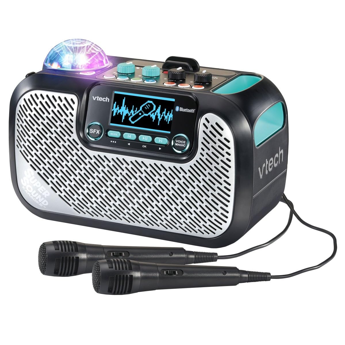 Amazon.com: VTech Super Sound Karaoke Portable Bluetooth, 2 Mics ...