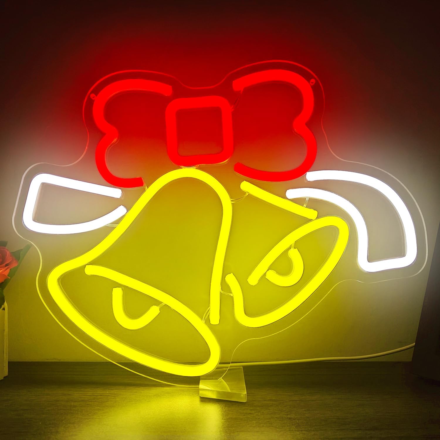 ROCEEI 3 Pcs Christmas Neon Sign, Christmas Neon Lights Gift Box Neon ...