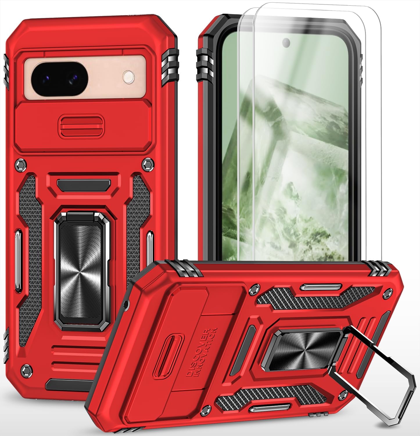 Amazon.com: for Google Pixel 8A Case with Camera Lens Cover HD Screen ...