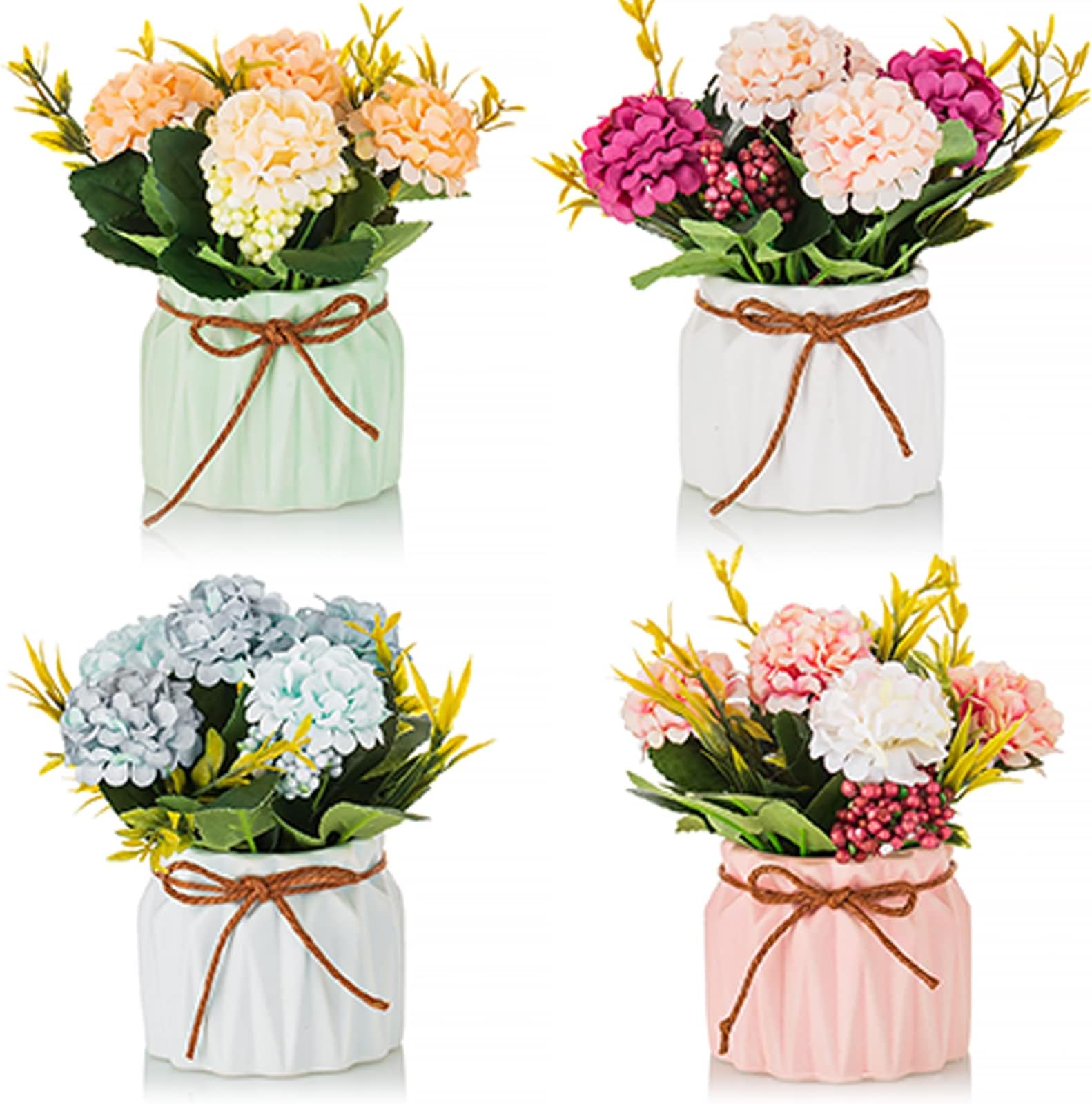 Amazon.com: 6 Sets Summer Daisy Table Centerpieces Colorful Artificial ...