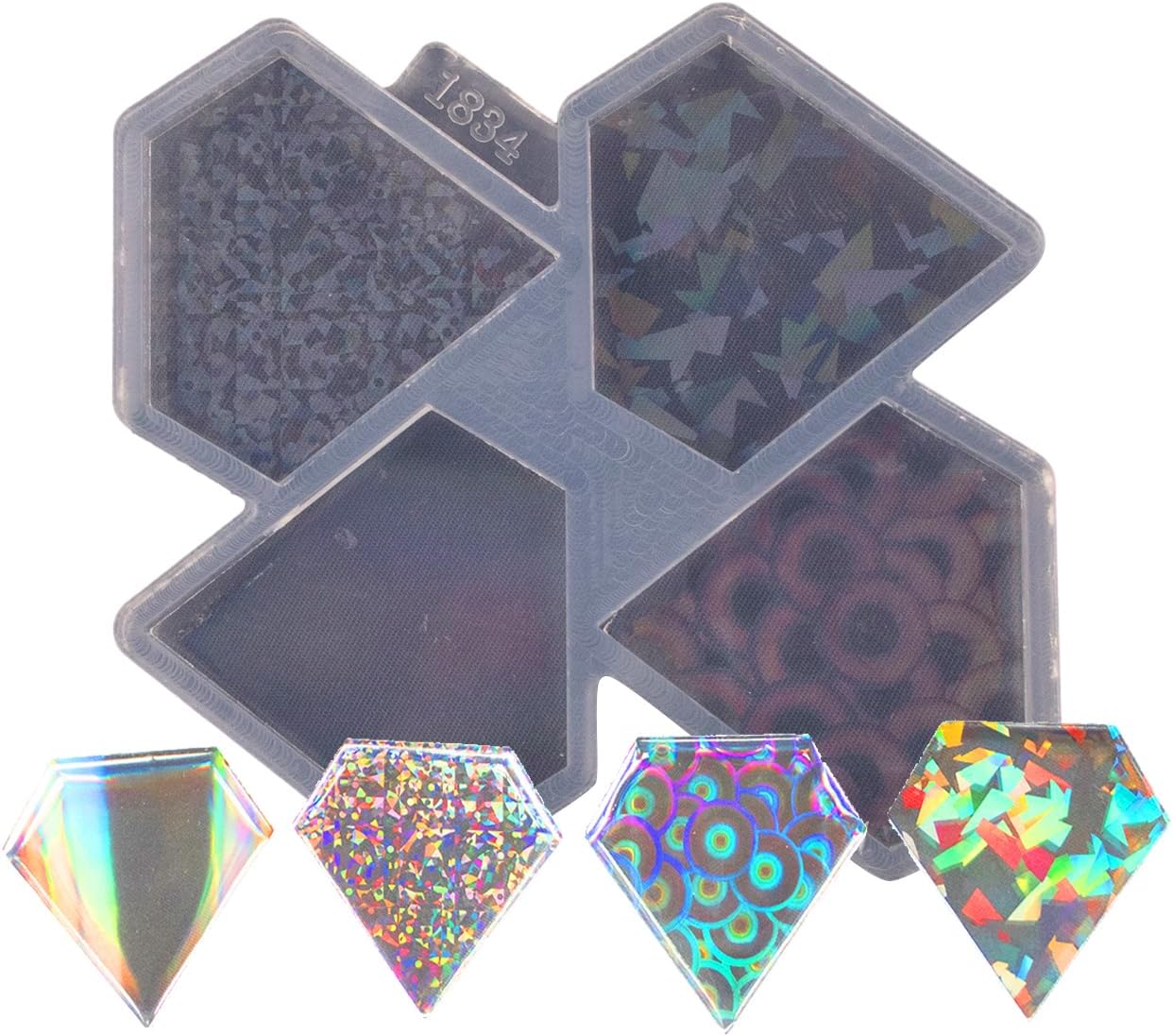 Amazon.com: 1.7 Inch Diamond Shape Silicone Mold Phone Grip Mold Epoxy ...