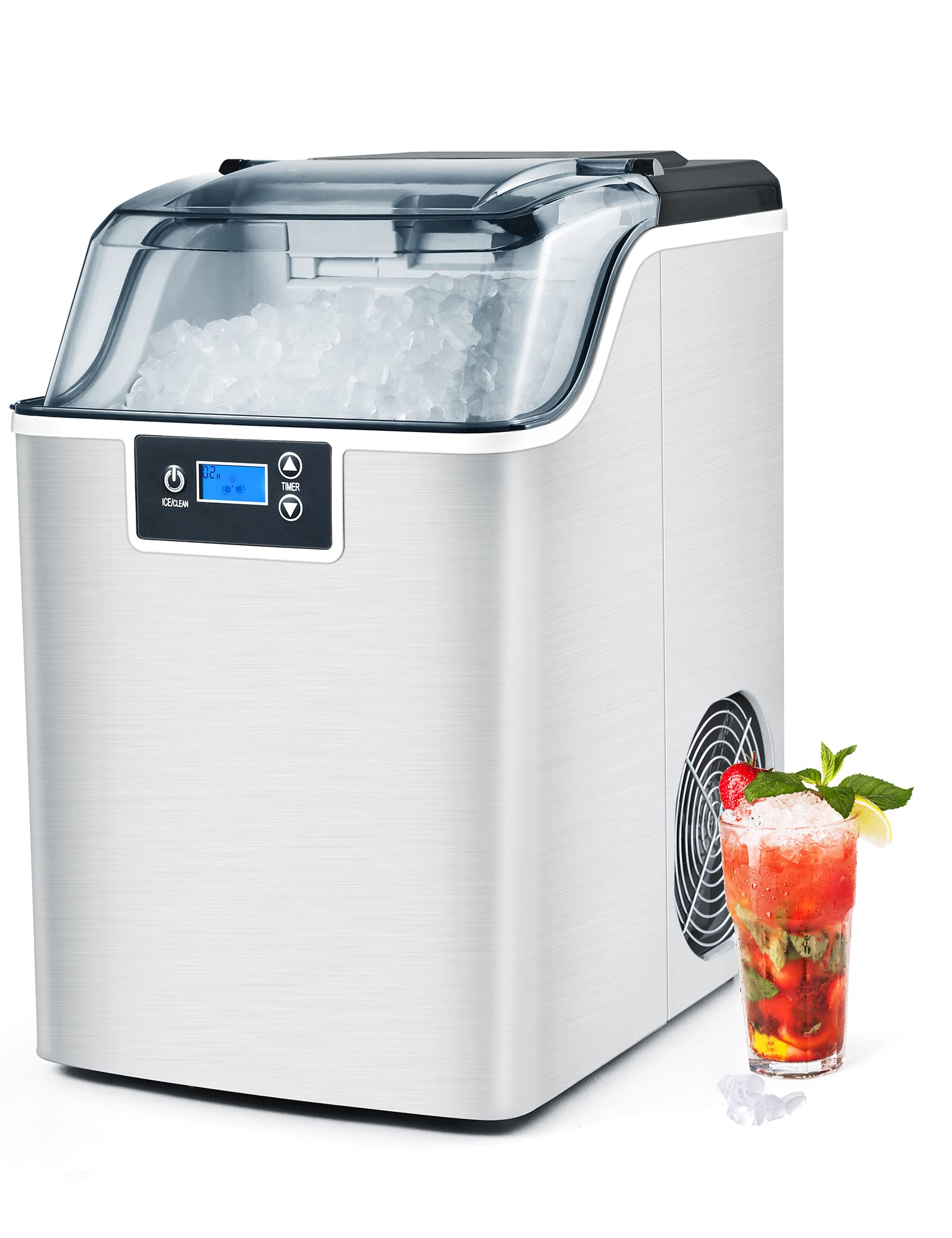 Nugget Ice Maker Machine, OSCEVIA Pebble Ice Maker, 44Lbs/24H, Ice Cube ...