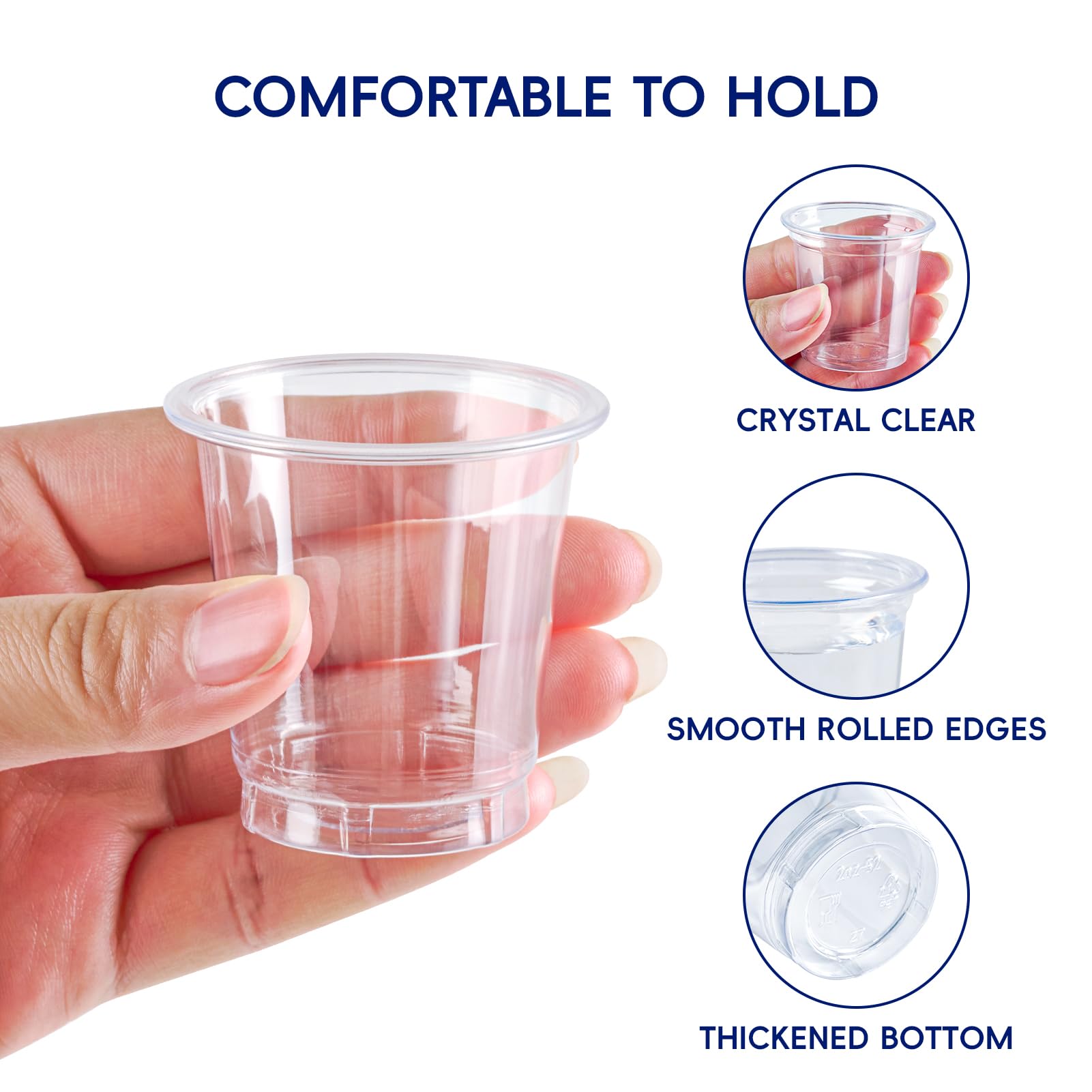 Snapklik.com : 500 Pack 2 Oz Plastic Shot Glasses, Clear Disposable ...