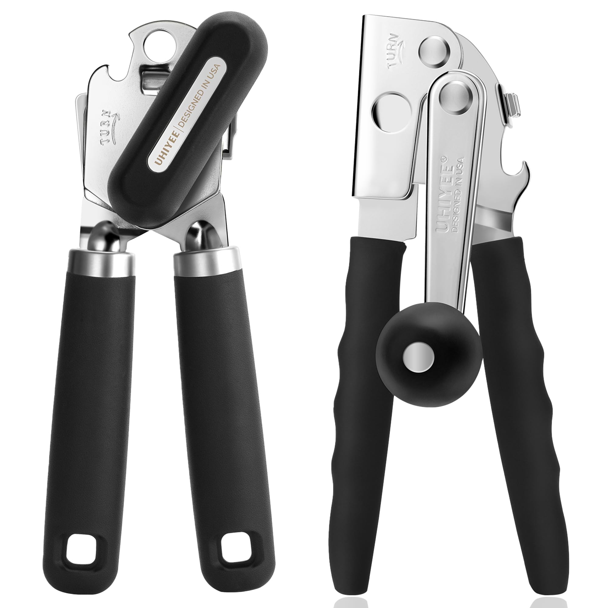 Amazon.com: UHIYEE Dual Can Opener Set: Commercial All-Steel (Black ...