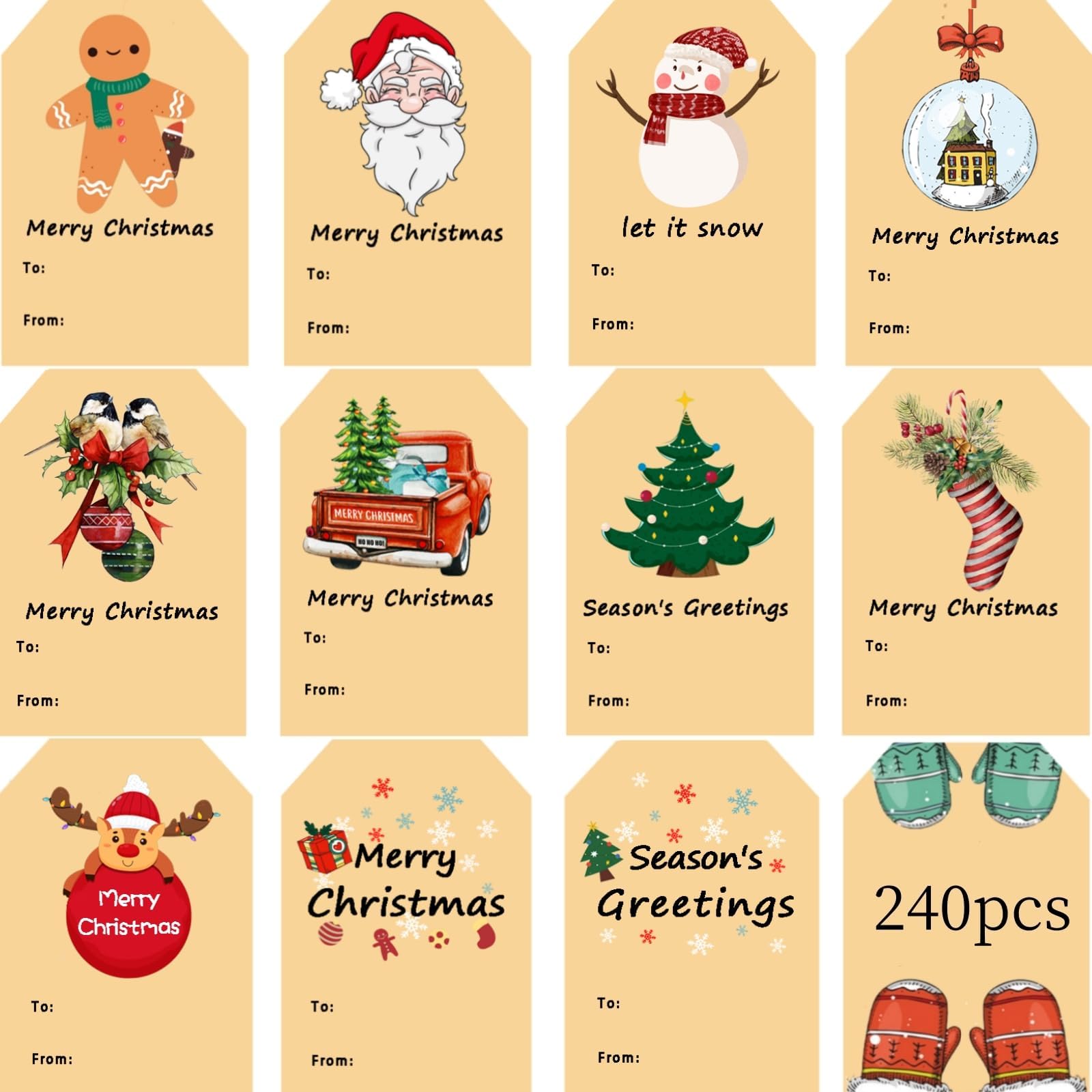 Amazon.com : Lolocor 1"x2" to and from Gift Tag Stickers, 300pcs/Roll ...