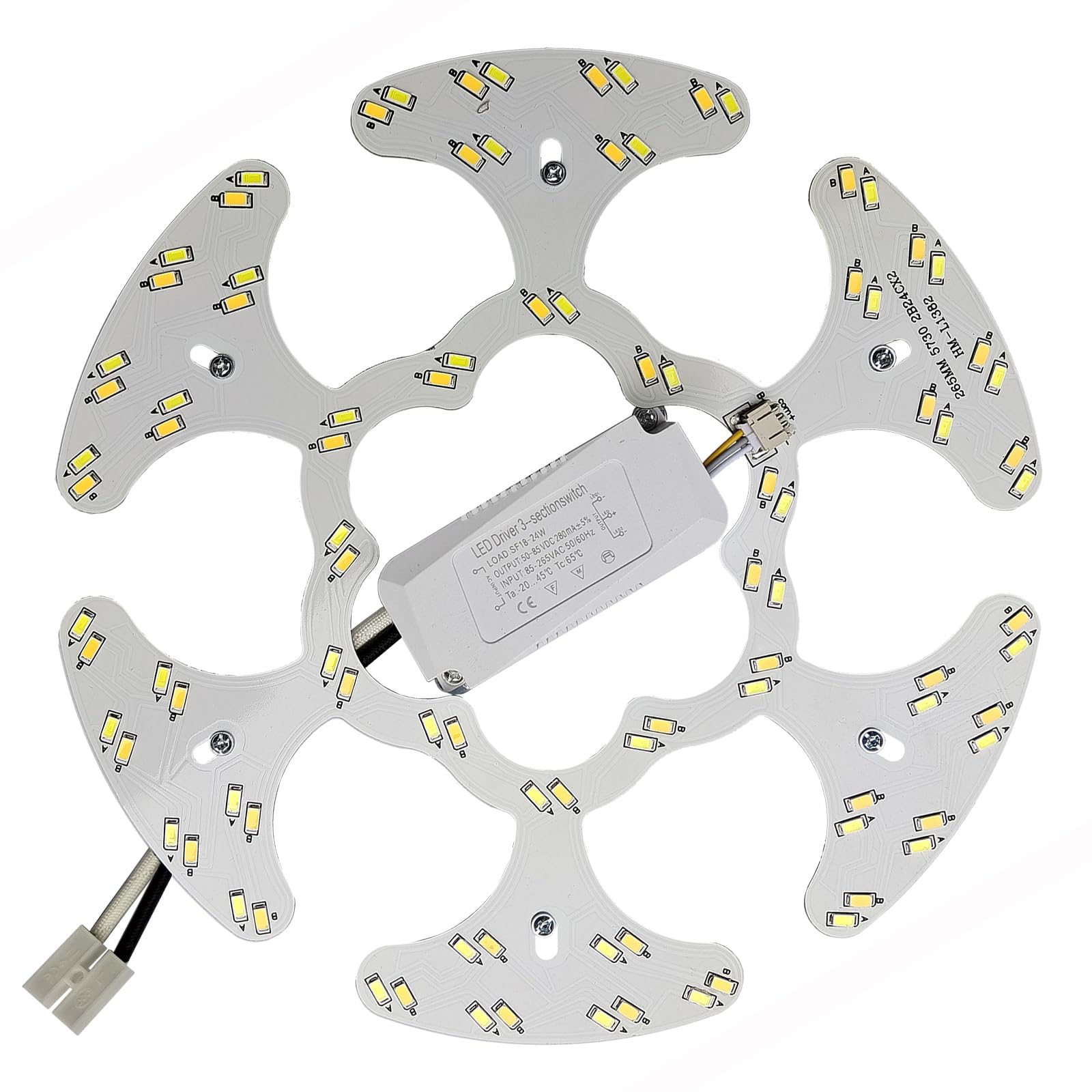 Zhairdalstar 22W LED Flush Mount Ceiling Fan Ring Light Kit Replacement ...