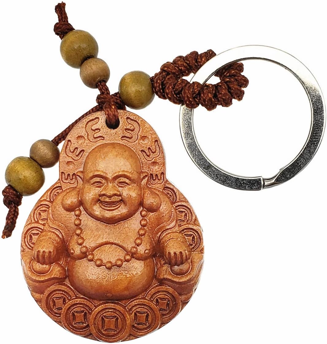 Amazon.com: Betterdecor Feng Shui Peach Wood Money Happy Laughing ...