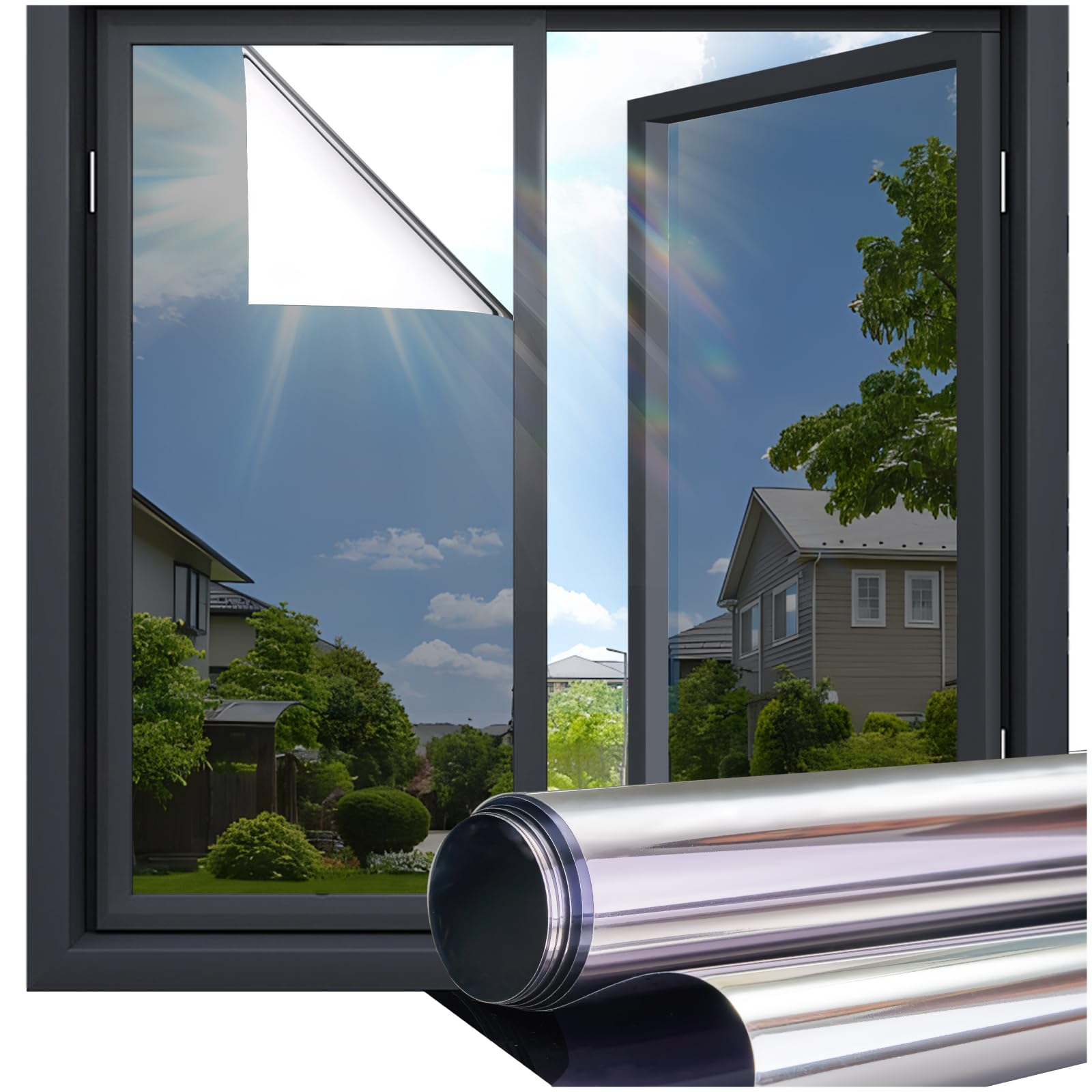 Amazon.com: Coavas One Way Privacy Window Film, Reflective Mirror ...