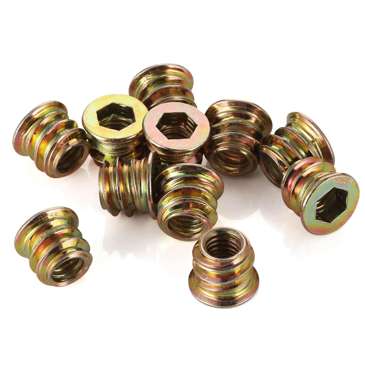 Snapklik.com : M10-1.5 X 25mm Threaded Insert For Wood Furniture Screw ...