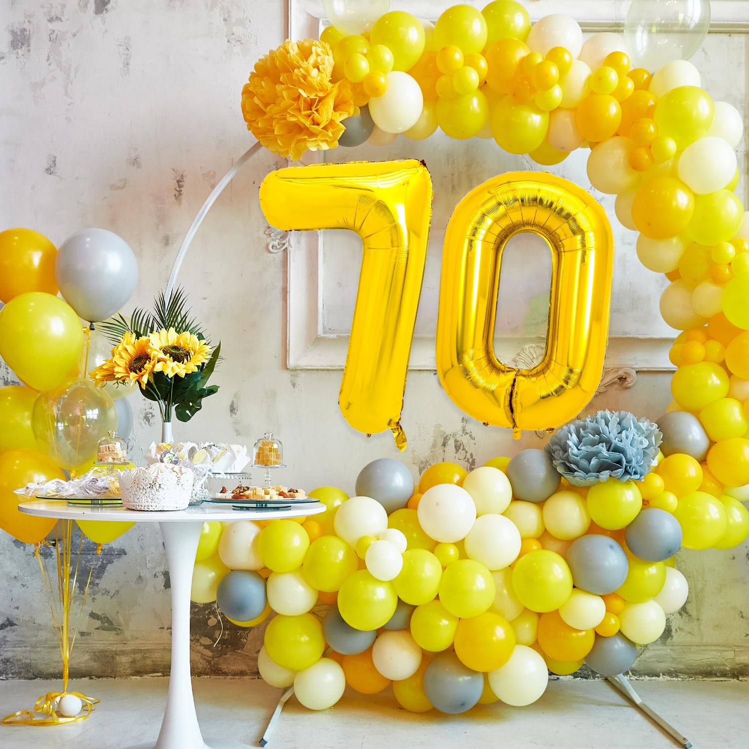 Snapklik.com : 40 Inch Gold 70 Number Balloons Giant Jumbo Large Helium ...