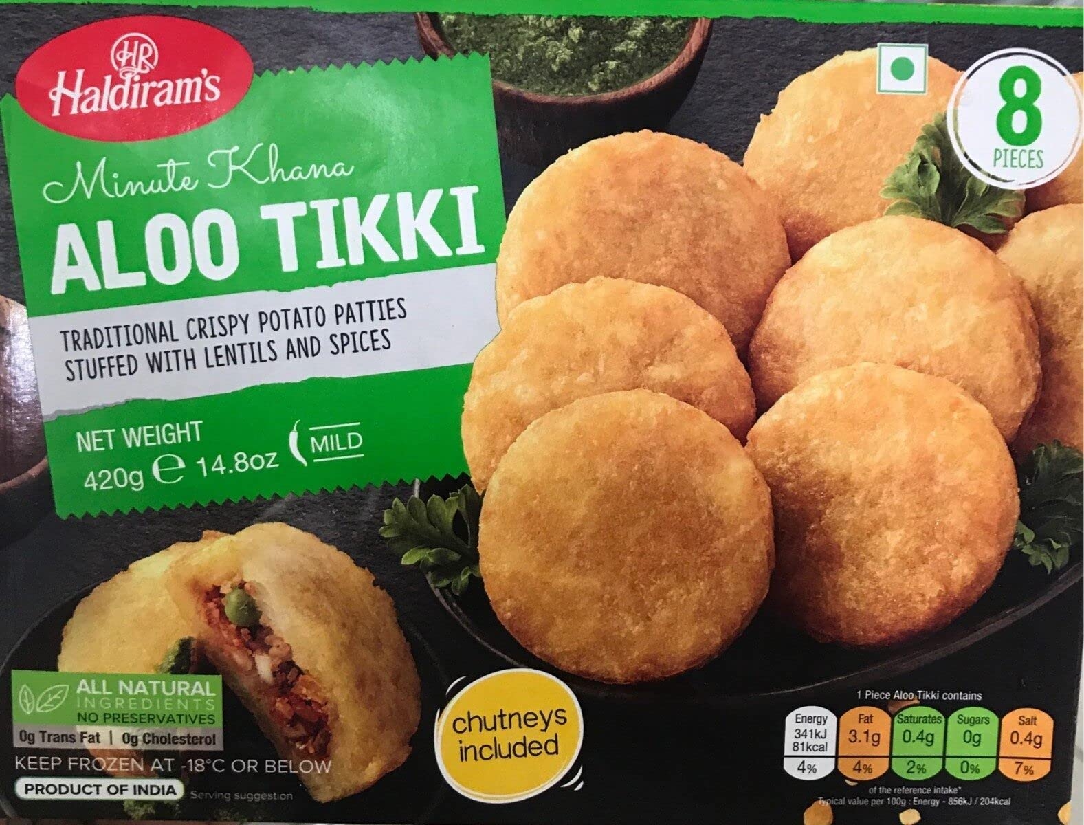 Haldiram Frozen Aloo Tikki Traditional Aloo Tikki From The Streets ...