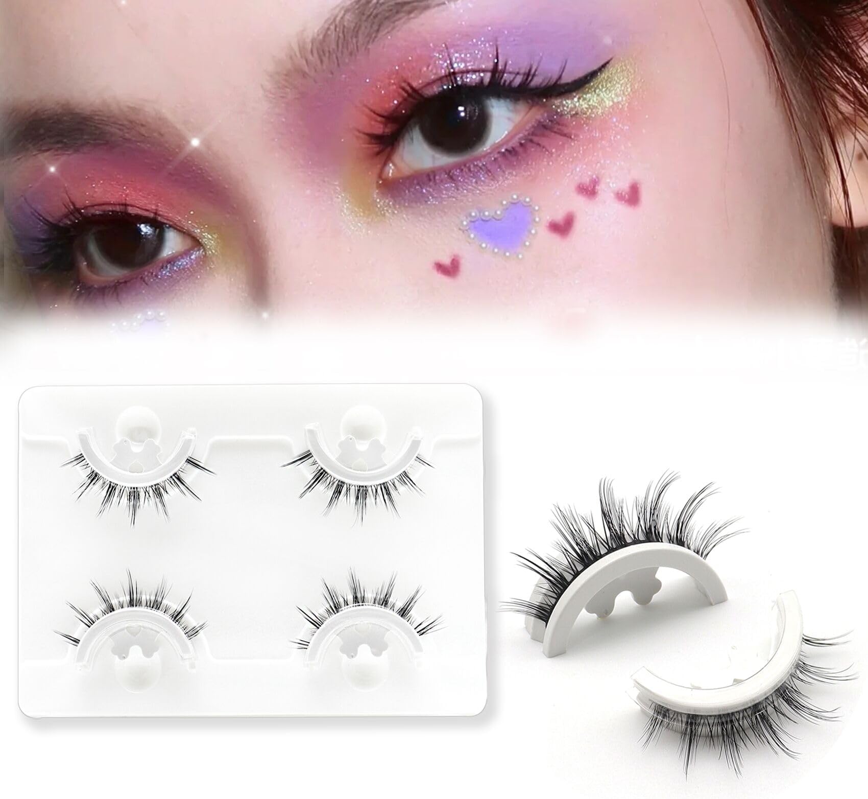 Amazon.com: Manga Lashes Natural Look 10Pairs False Eyelashes Anime ...