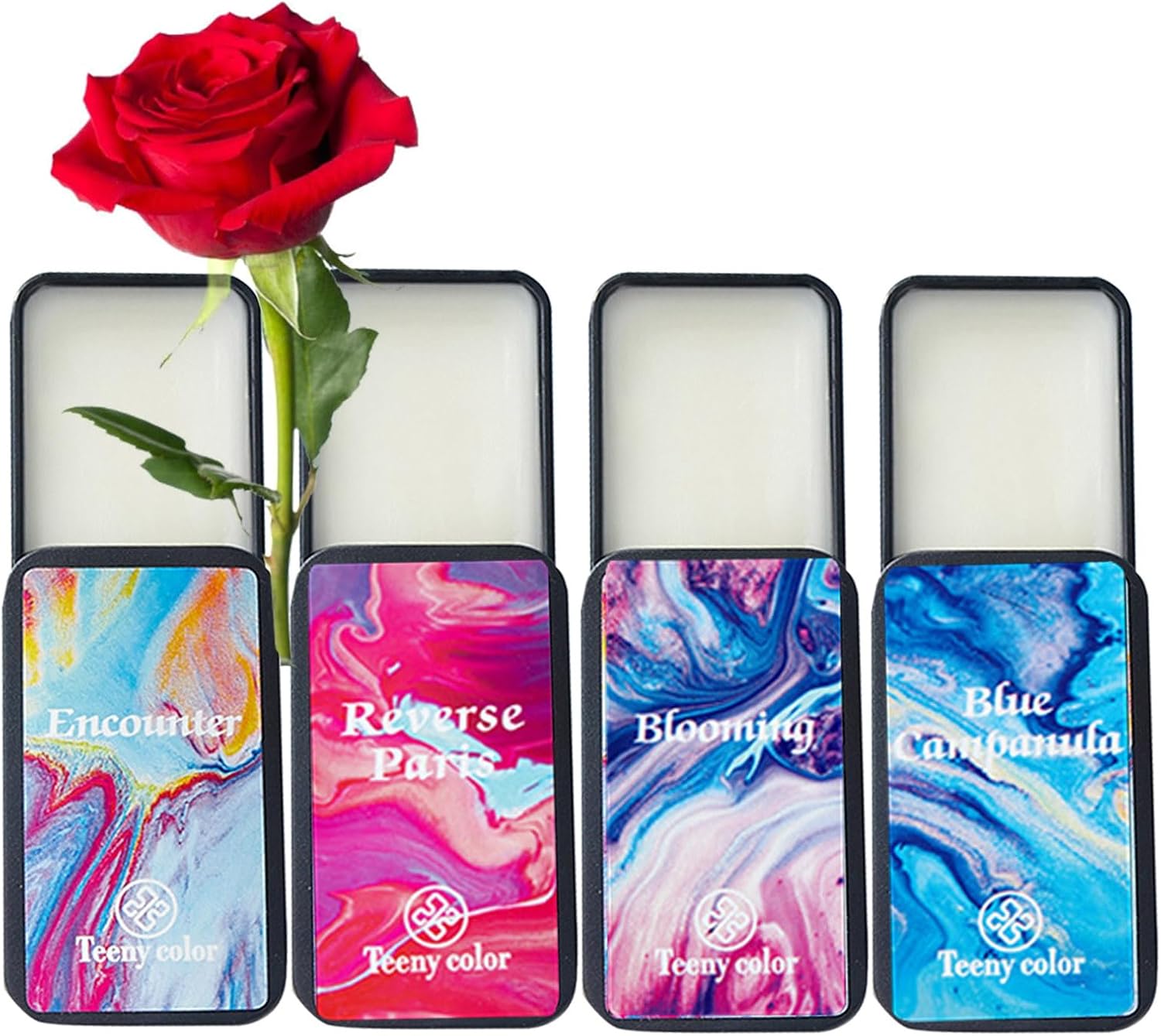 4 PCS Solid Balm Set Solid Perfume Portable Pocket Balm Perfume Perfect ...