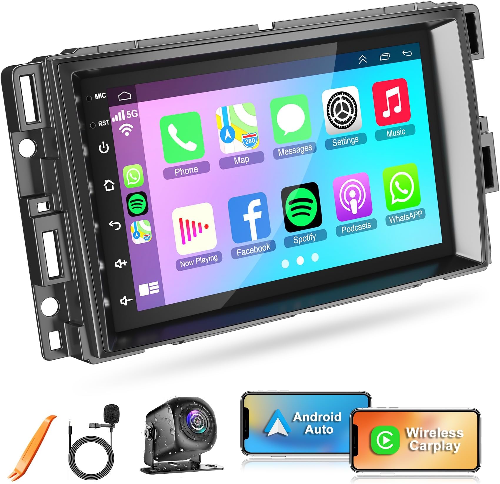 Amazon.com: 4+64 Android 13 Car Stereo for Chevrolet Chevy Silverado ...