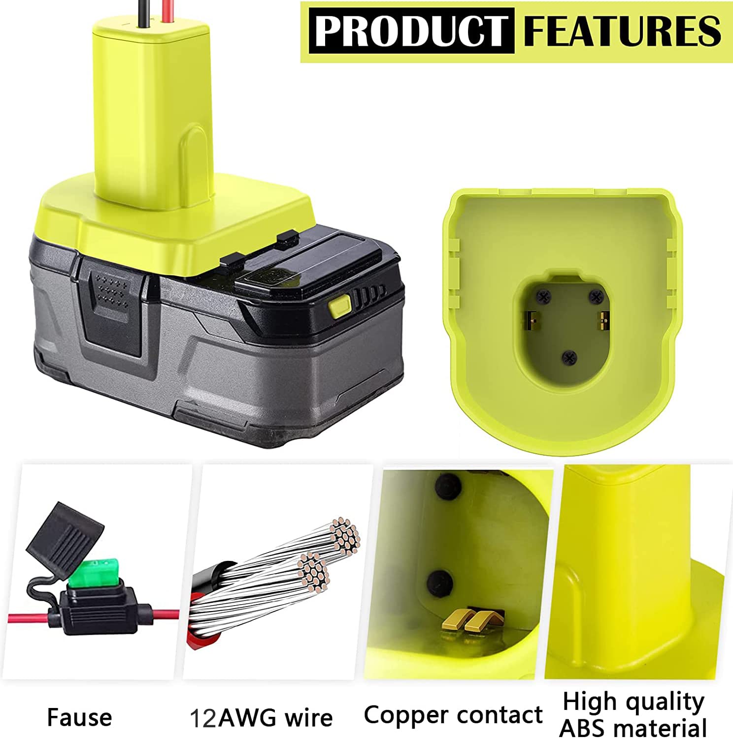 Snapklik.com : Power Wheel Adapter For Ryobi 18V P108 P107 P102 Battery ...