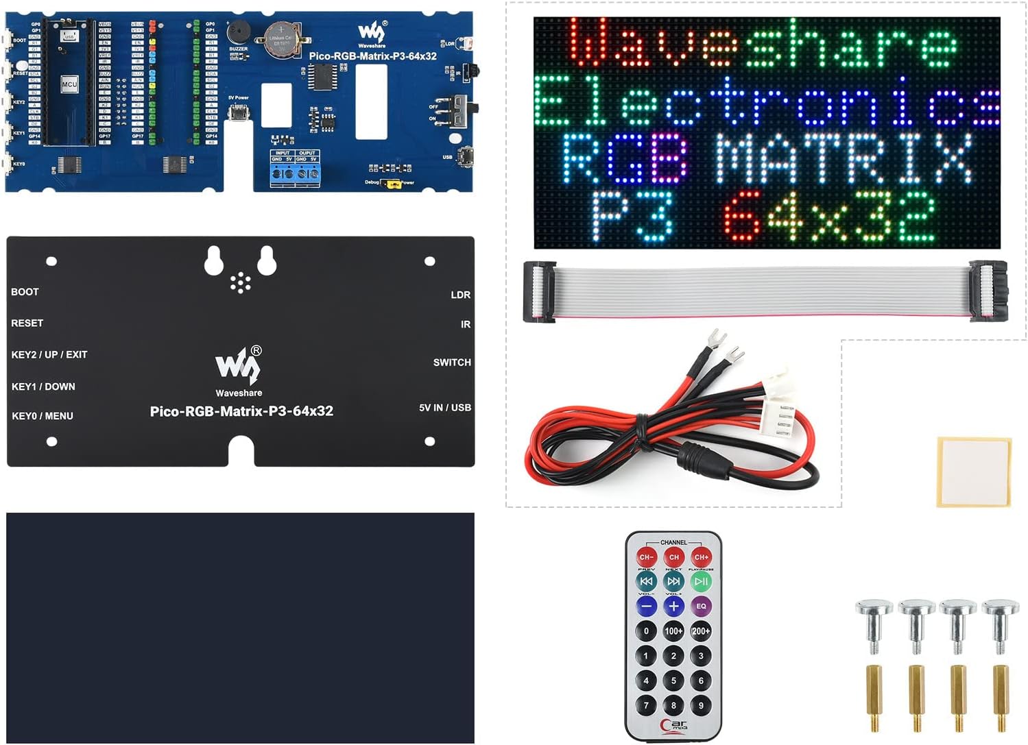 Waveshare RGB Digital Clock for Raspberry Pi Pico Philippines | Ubuy