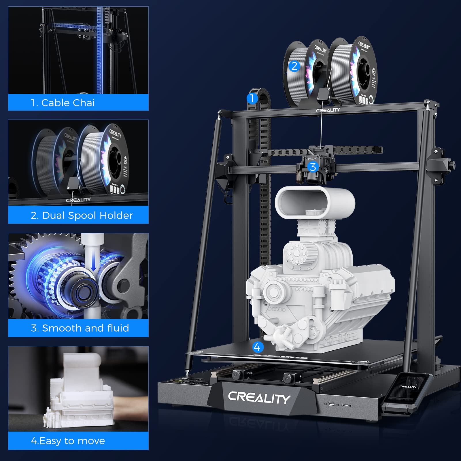 Creality 3D Printers CR-M4 Largest FDM 3D Printer 25-Point CR-Touch ...