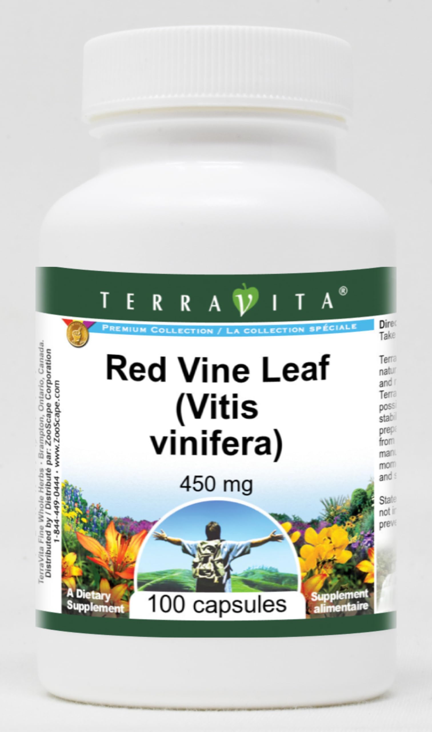 Amazon.com: Terravita Red Vine Leaf (Vitis vinifera) - 450 mg (100 ...