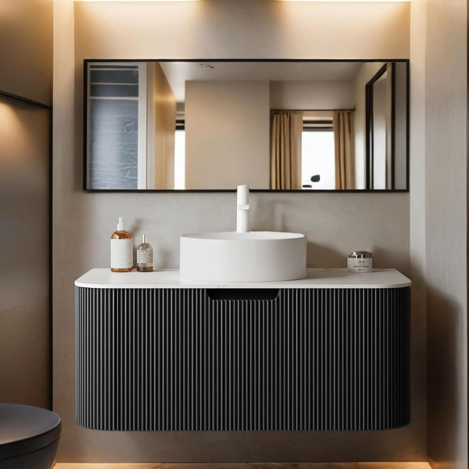 Amazon.com: AmbroVania 36 inch Floating Bathroom Vanity with Sink ...