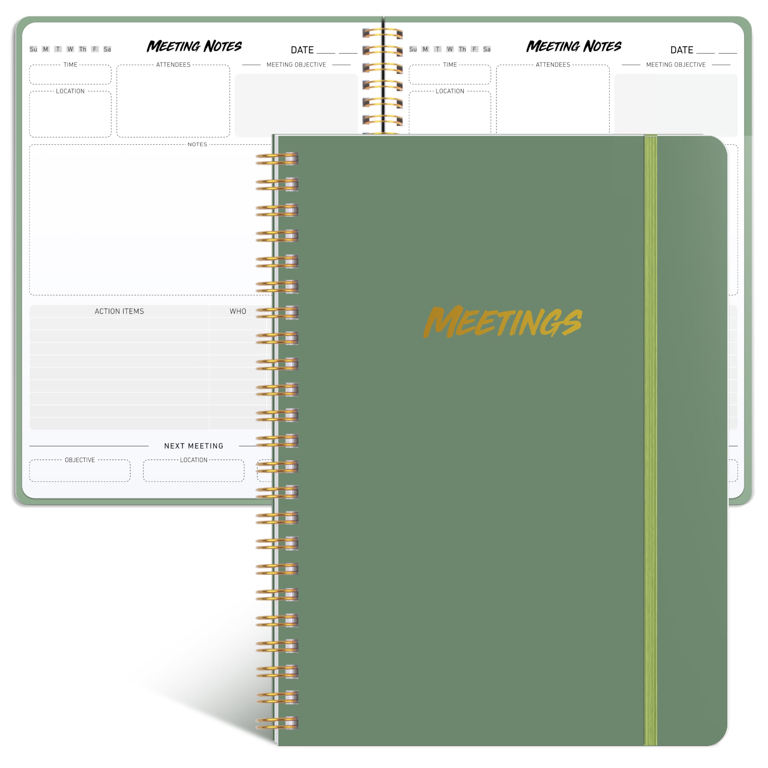 Amazon.com : Meeting Notebook For Work Organization - Meeting Planner ...