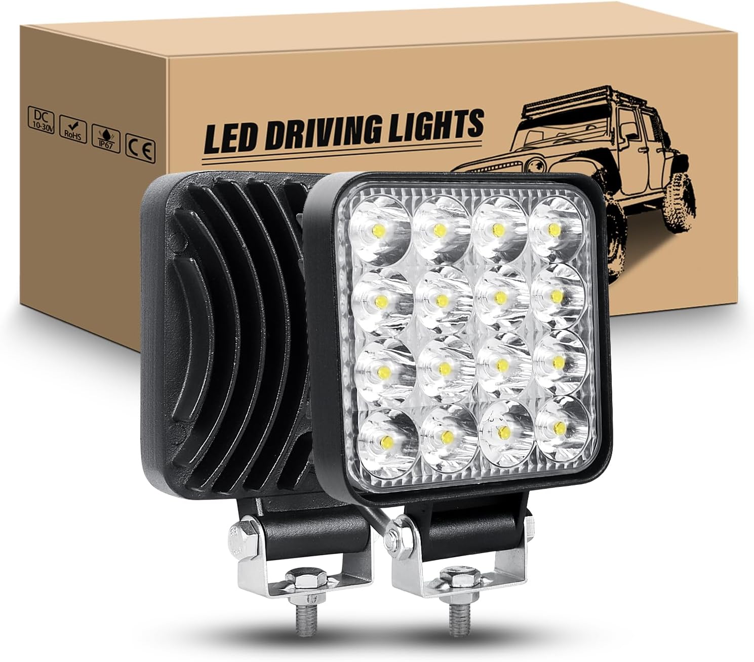 Viugreum Led Arbeitsscheinwerfer 12V - 24V, 12W Led Zusatzscheinwerfer ...