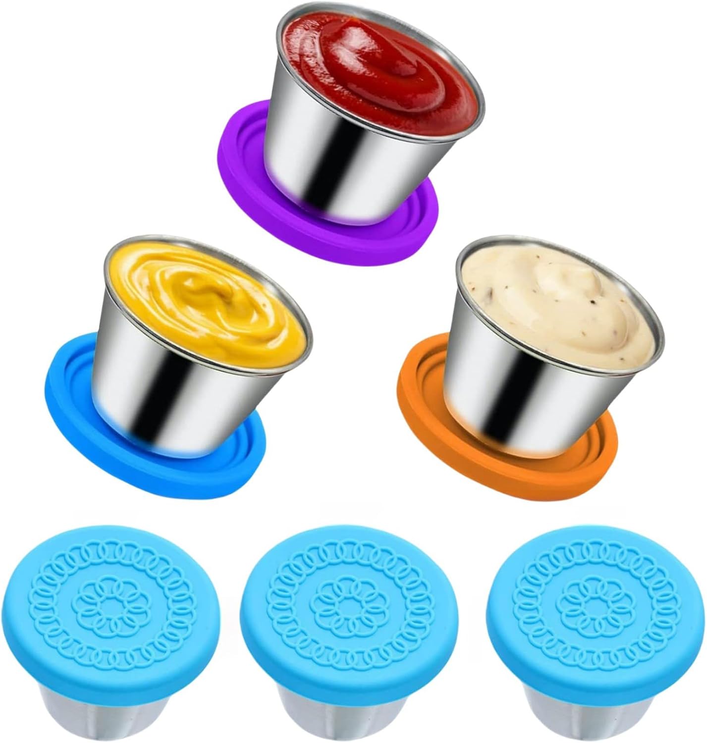 Amazon.com: Ramekins 3 Pack 1.7/2.5/3.5/ Oz Stainless Steel Condiment ...