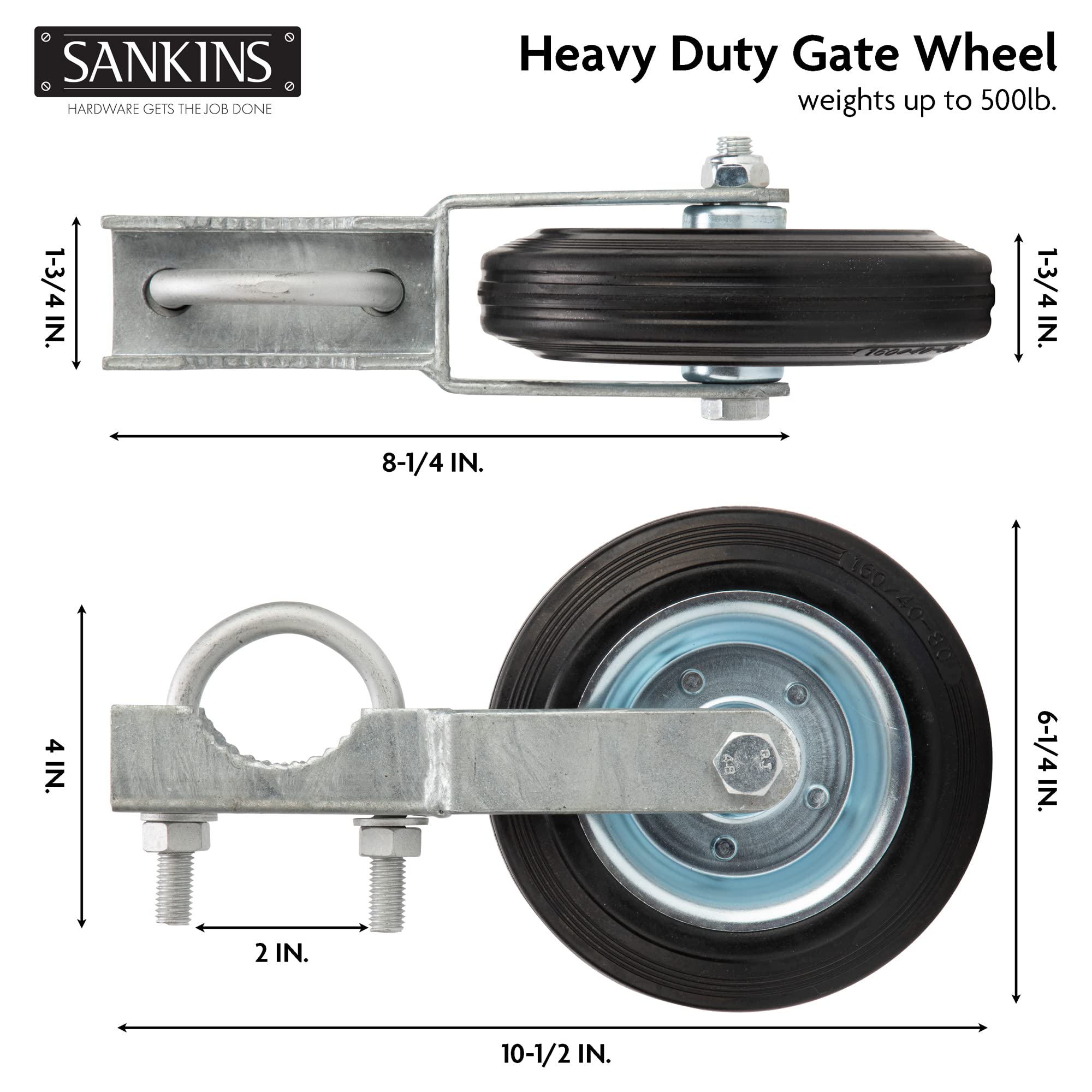 Snapklik.com : SANKINS Gate Helper Wheel For Supporting Metal Swing Gates