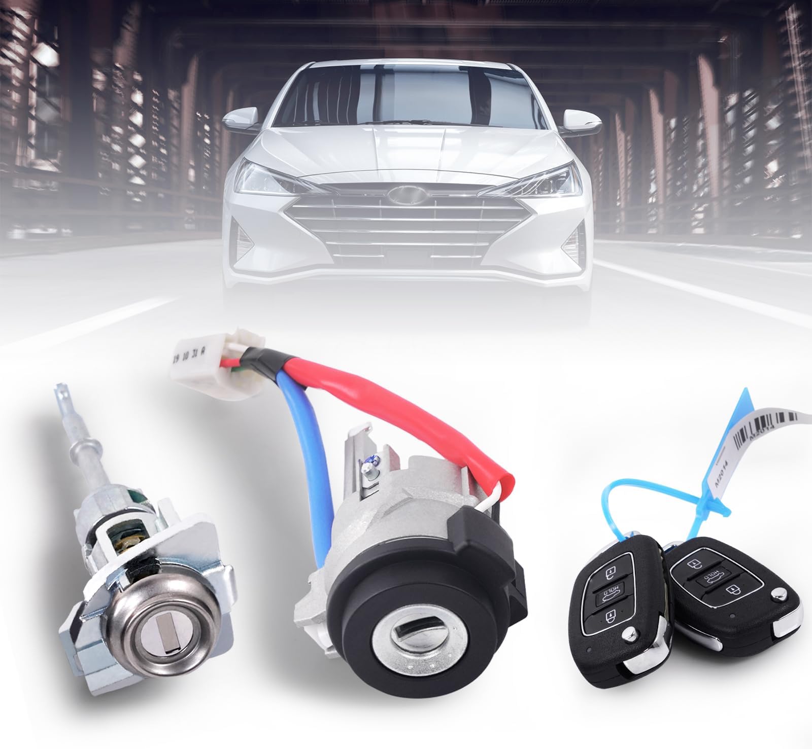 Amazon.com: Dilomber Car Door Lock Cylinder Key Ignition Switch Start ...