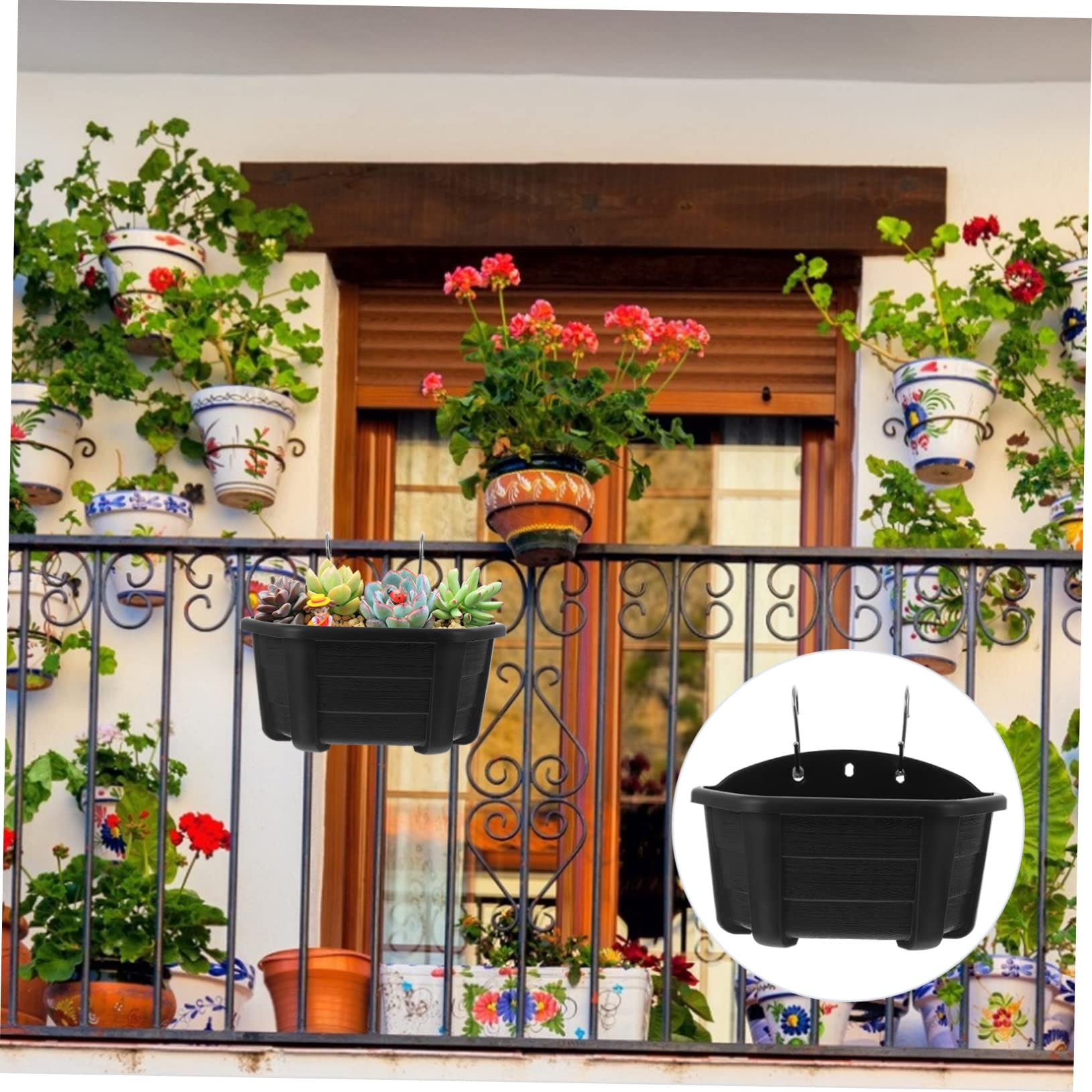 Half Moon Shape Plastic Plant Containers