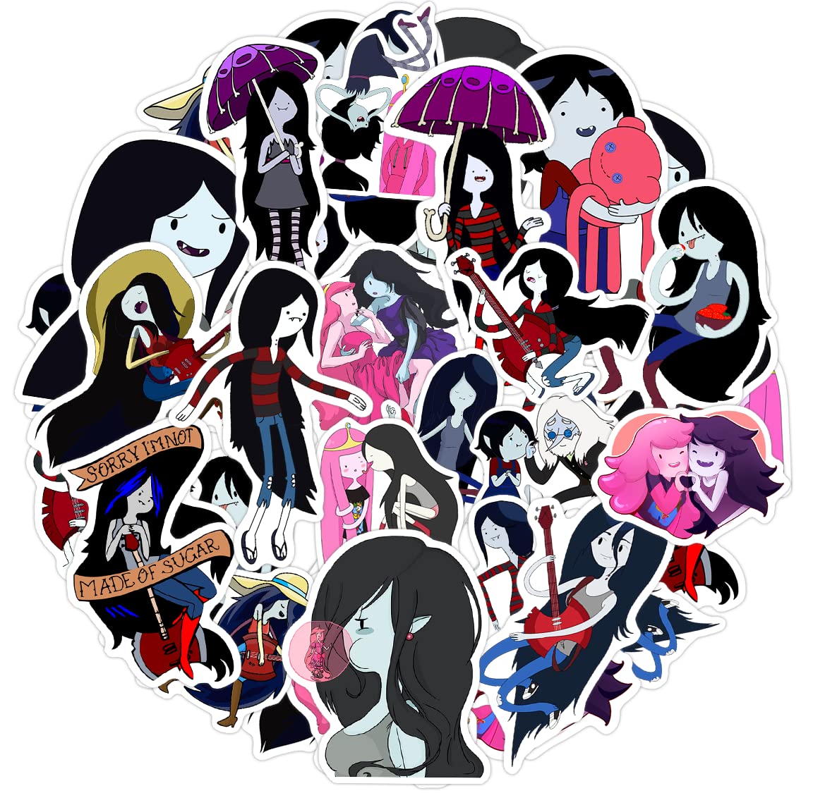 Amazon.com: 20 Pcs Stickers Pack Marceline Colorful Vampire Aesthetic ...