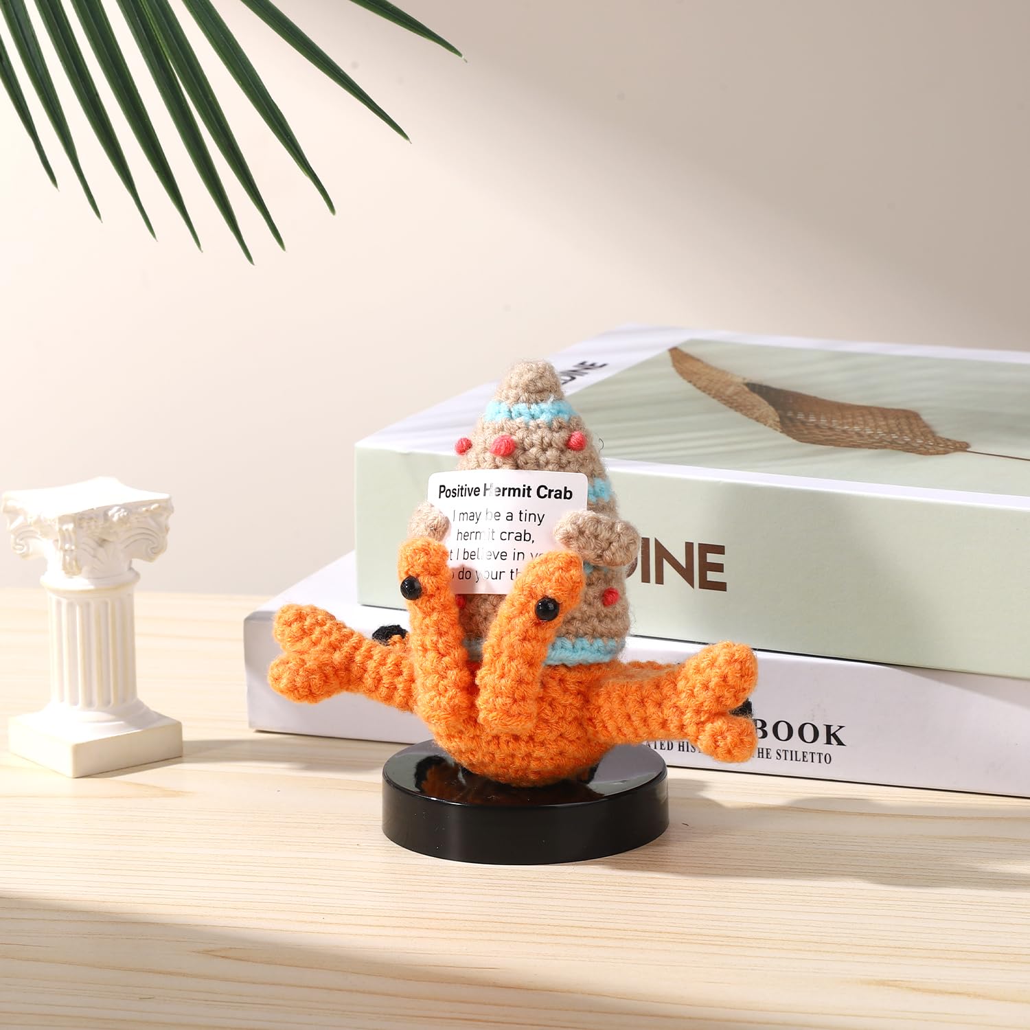 TOYMIS Positive Crab, Crochet Hermit Crab Positive Knitted Animal Knit ...