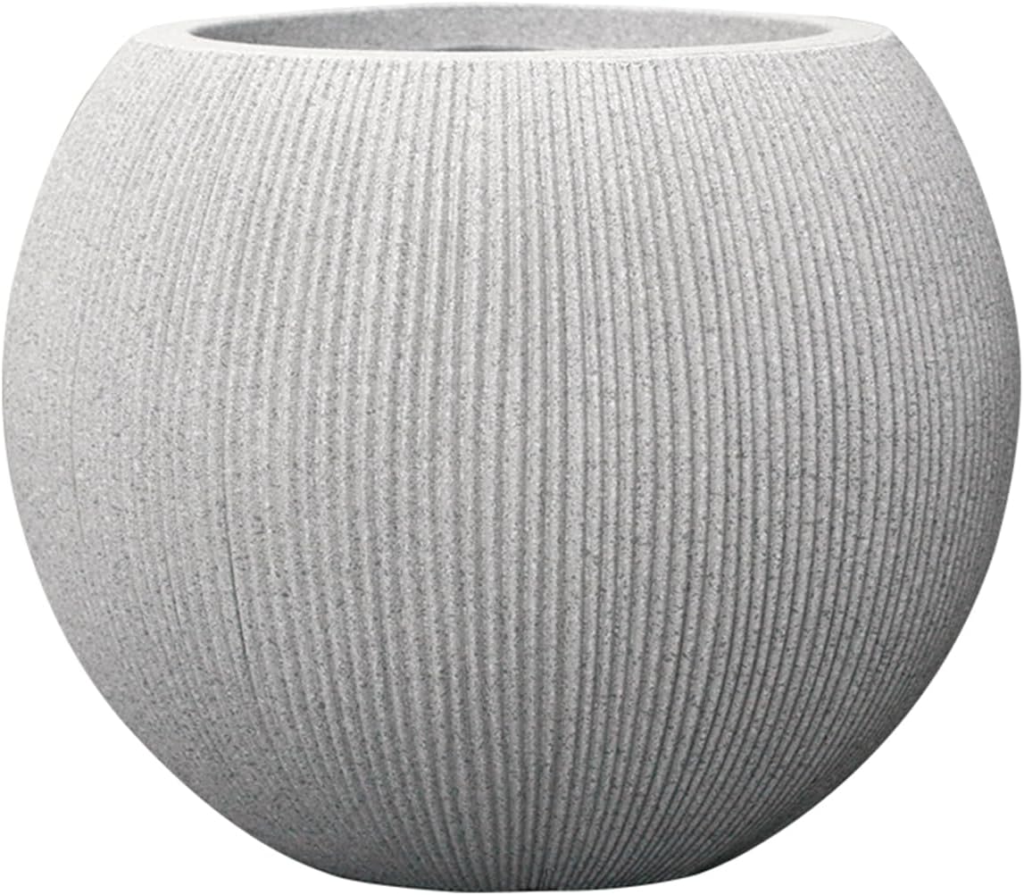 Amazon.com : Elegant Round Horizontal Ridged Ficonstone Gray Decorative ...