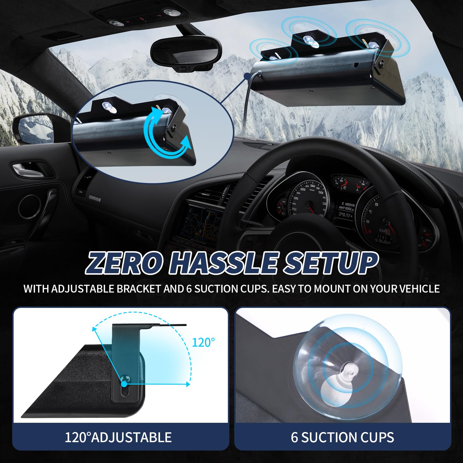 Snapklik.com : Tiannor Emergency Dash Strobe Lights,Amber Blue Safety ...