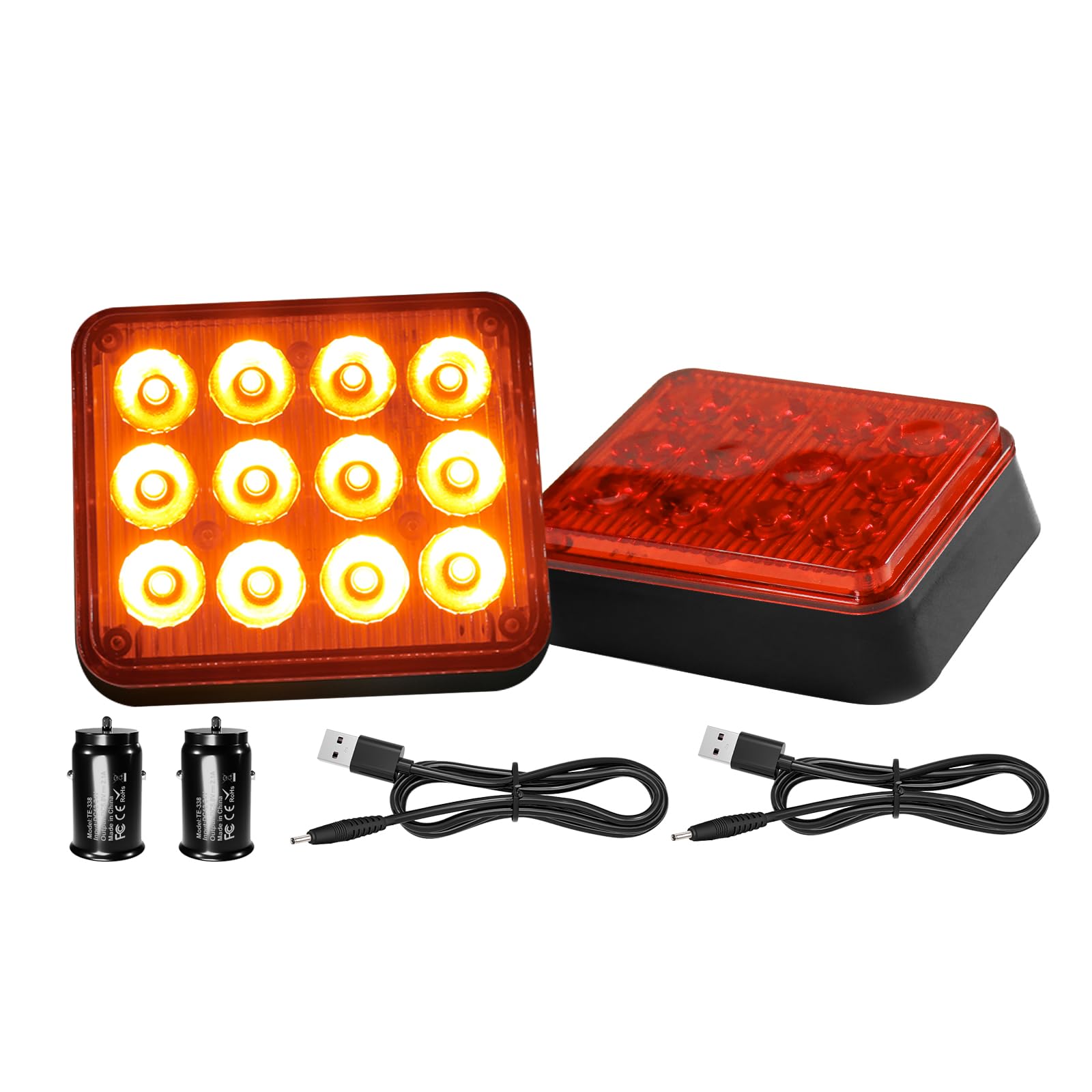 Snapklik.com : Raryloy Rechargeable LED Flashing Beacon Lights For ...