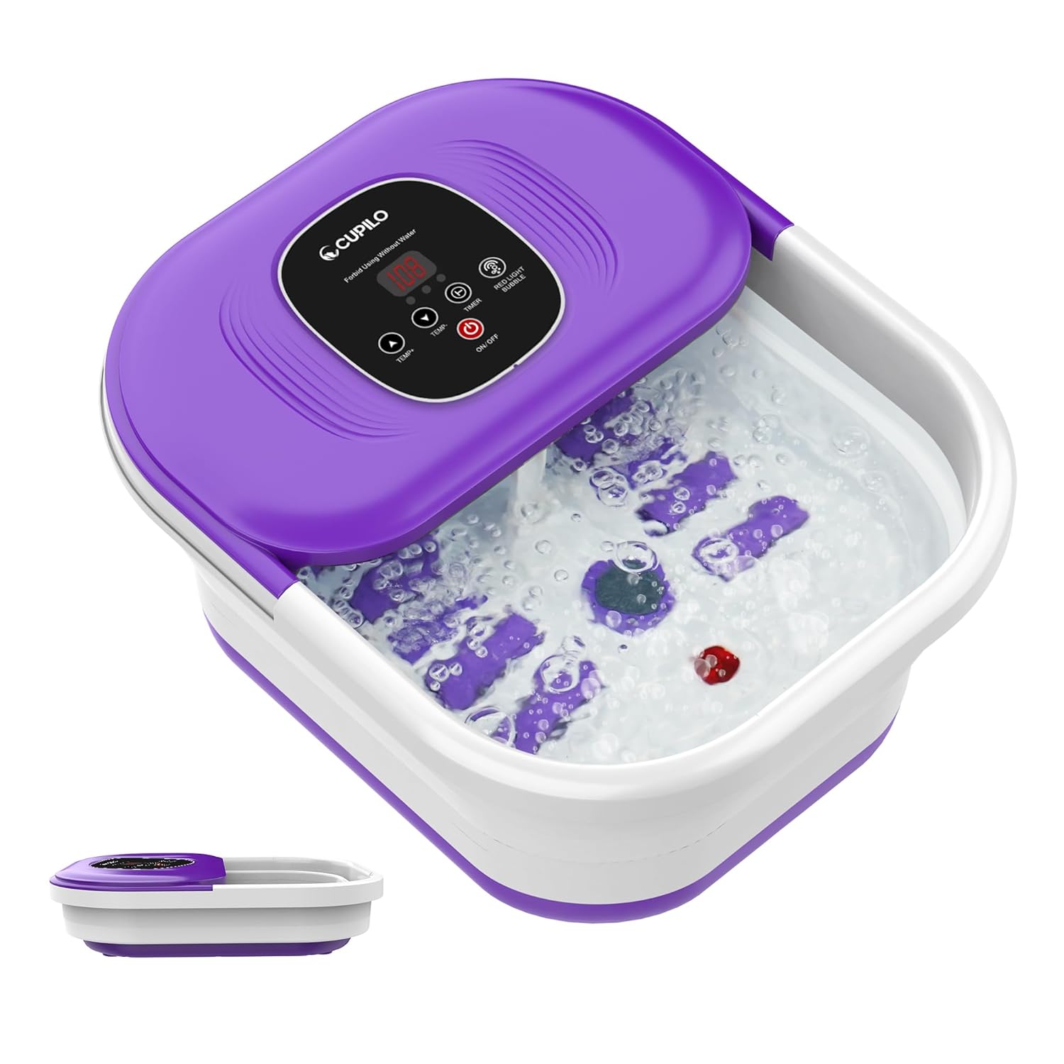 Amazon.com: CuPiLo Foot Spa Bath Massager with Heat, Collapsible Foot ...