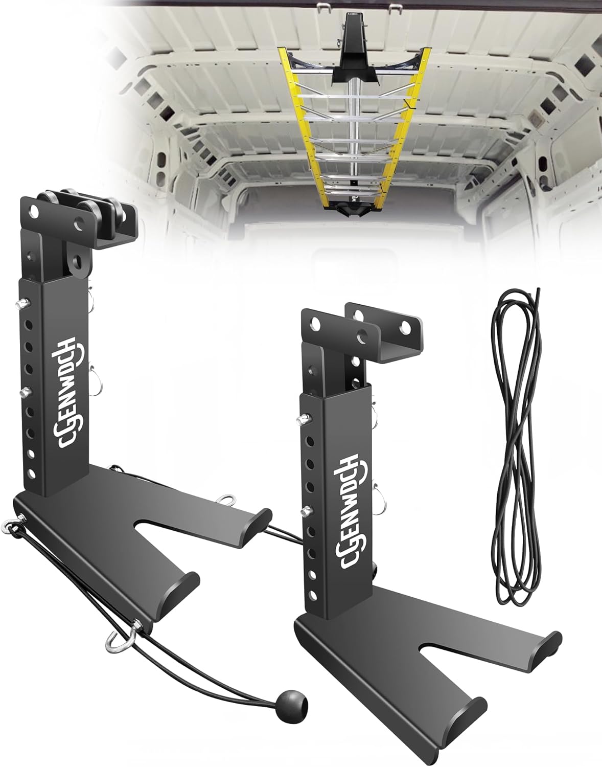 Universal Van Interior Ladder Storage Holder, Sliding Internal Ladder ...