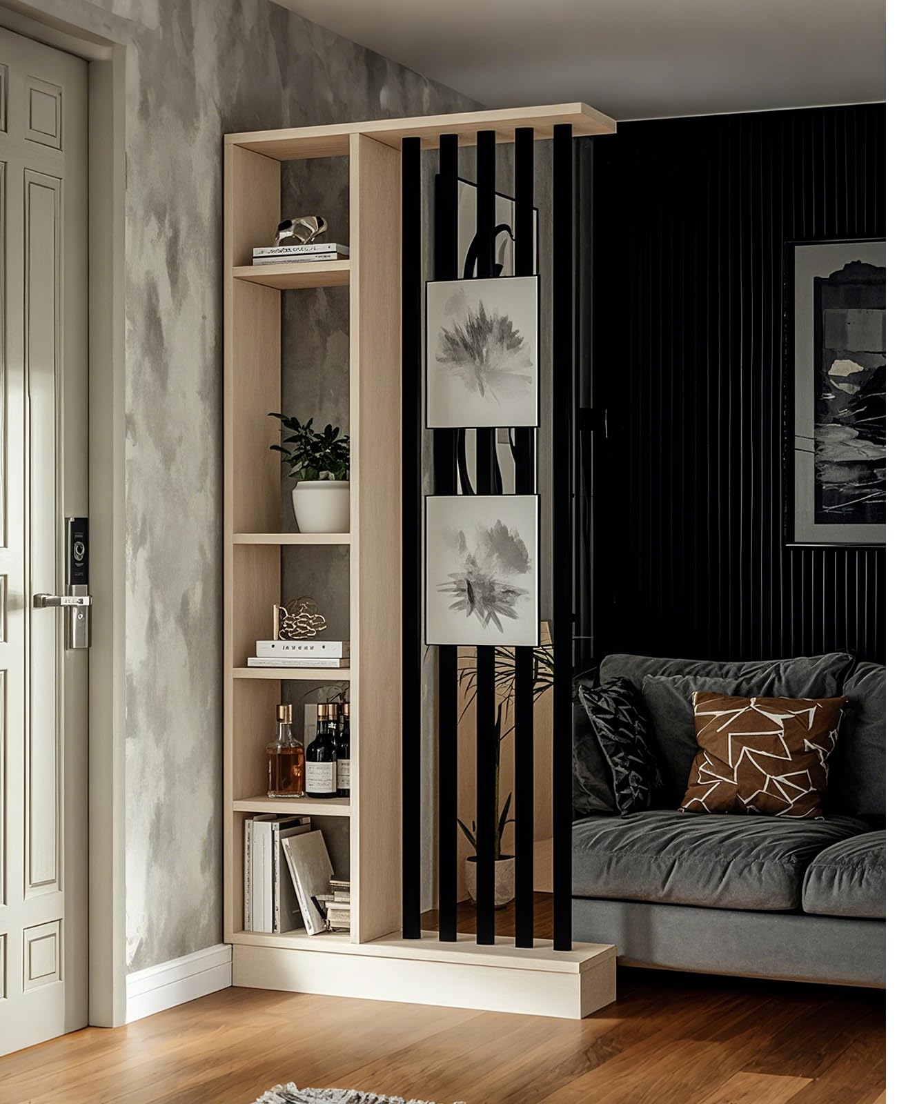 Shelving Room Divider Trim How To Build A Columned Room Divider