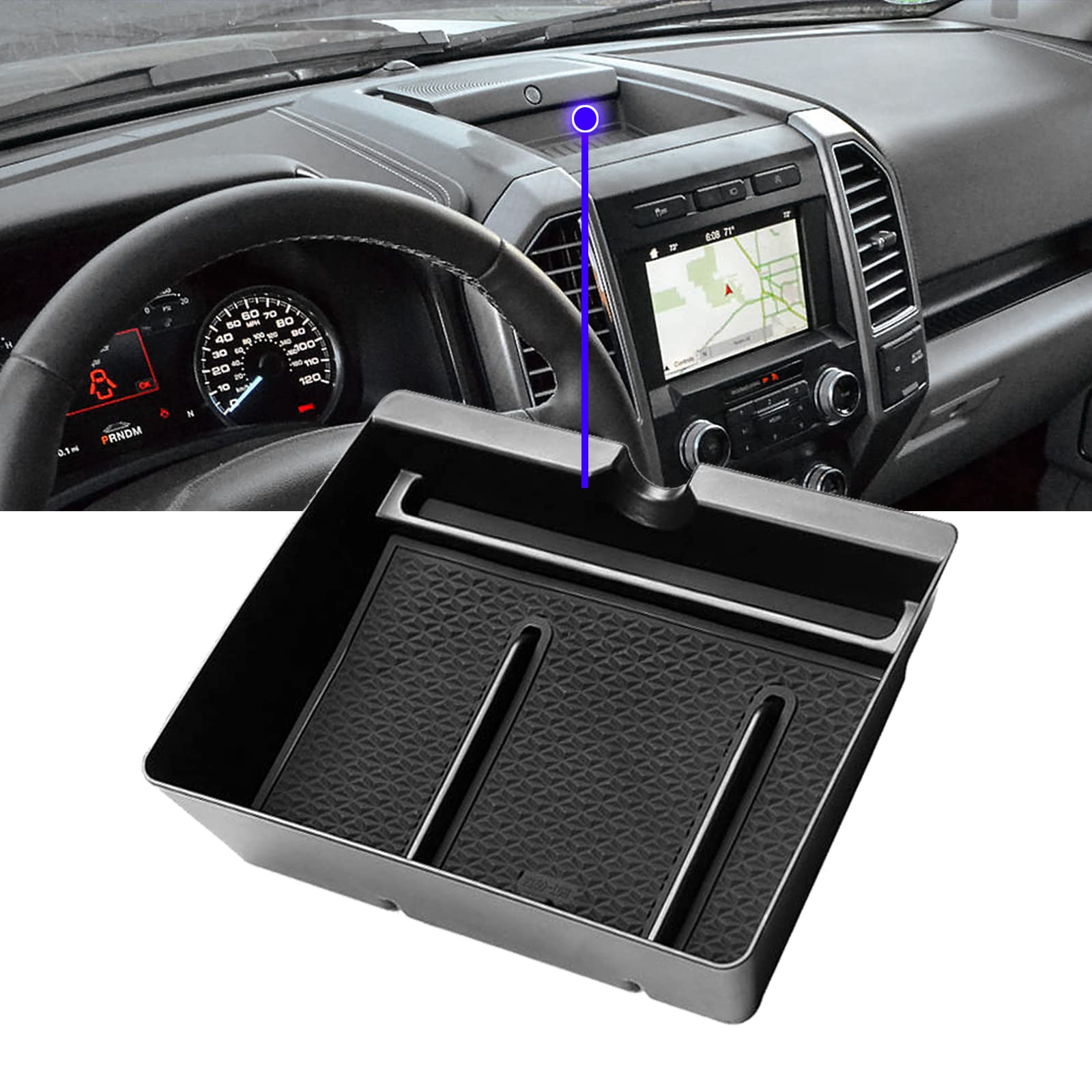 Snapklik.com : 2020 F150 Dashboard Storage Box Organizer Tray For 2015 ...