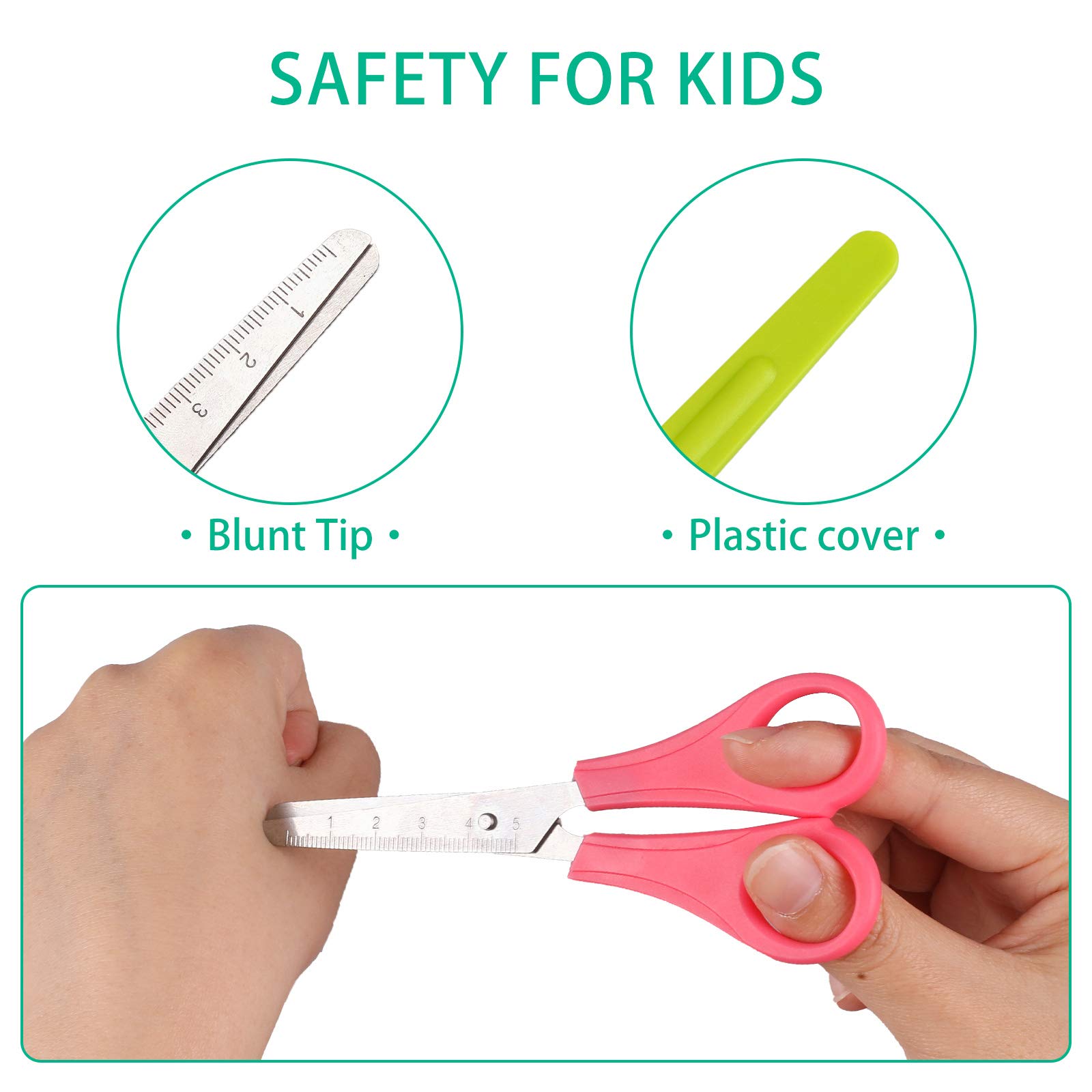 Pink Scissors 3-Pack Toddler Safety Scissors Kit - Child-Safe Training ...