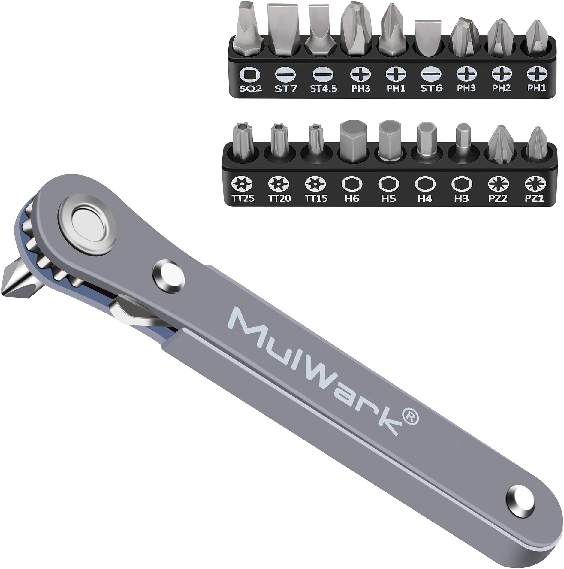 VIM HBR8 1/4" & 5/16" Hex Micro Bit Ratchet with 1/4" Square Drive ...