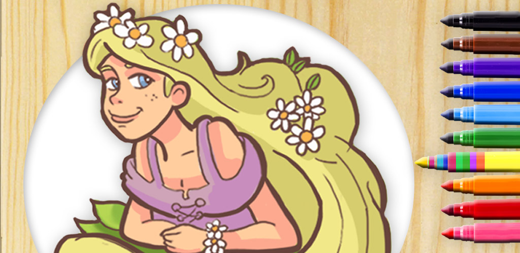how to color rapunzel