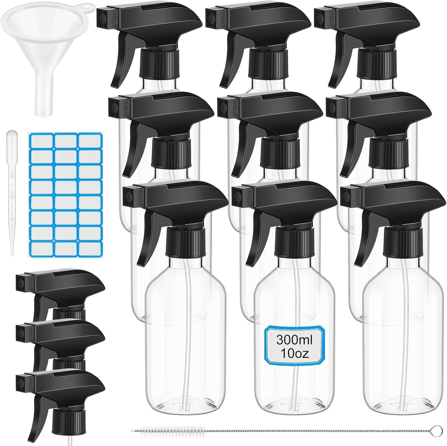 Amazon.com: LOYIM 9 Pack 10oz/300ml Plastic Spray Bottle Bulk for Plant ...