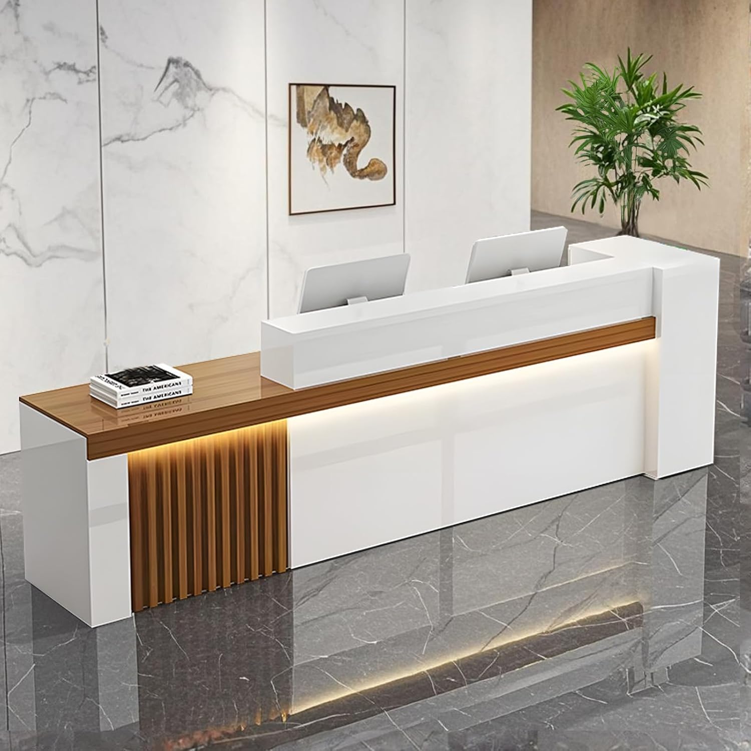 Amazon.com: Huariifowm Modern Reception Desk Counter Table, Front Desk ...