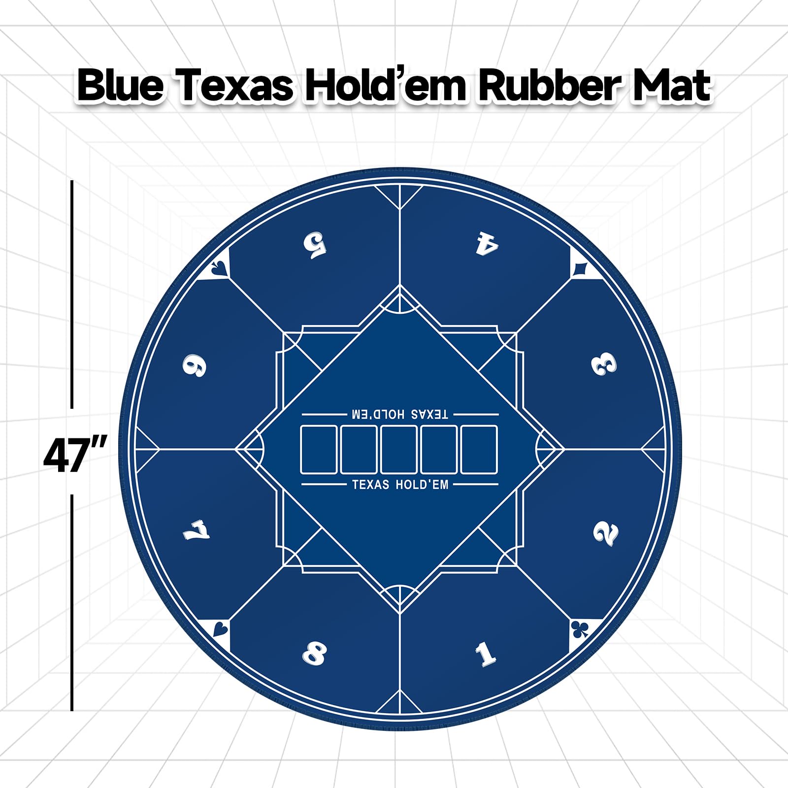 Snapklik.com : GSE Games & Sports Expert Co Blue Texas Holdem Mat