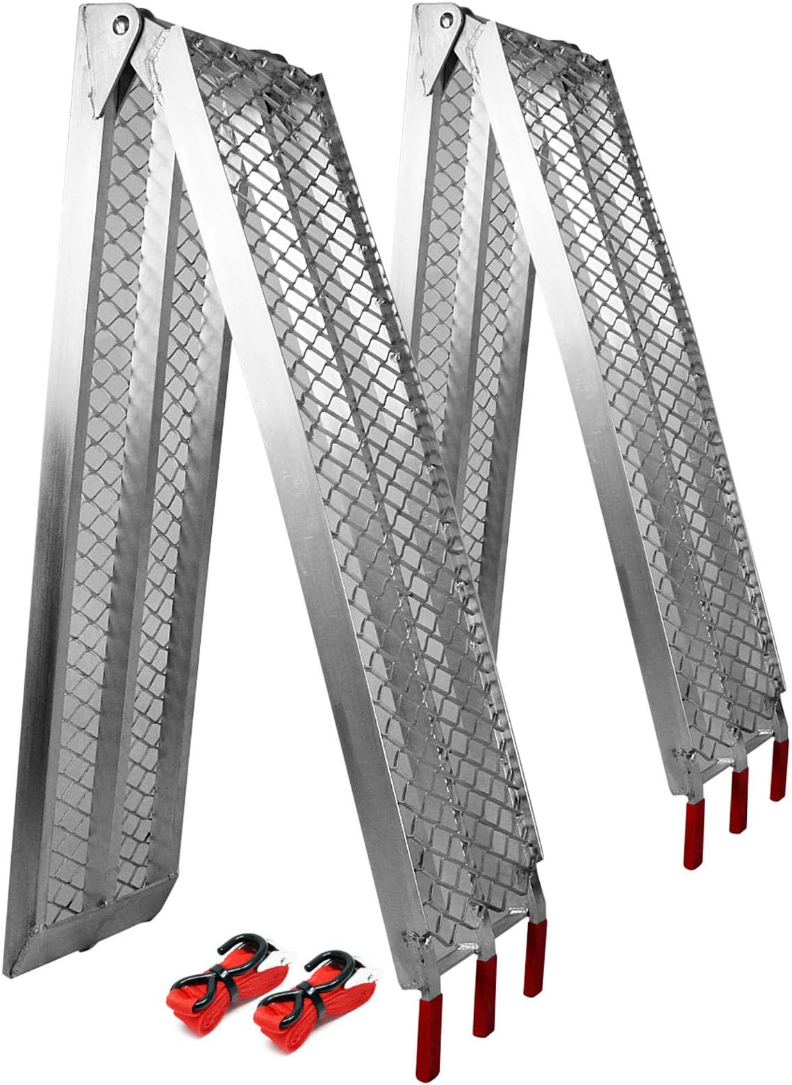 Lospitch Lot de 2 rampes de chargement pliables en aluminium pour moto ...