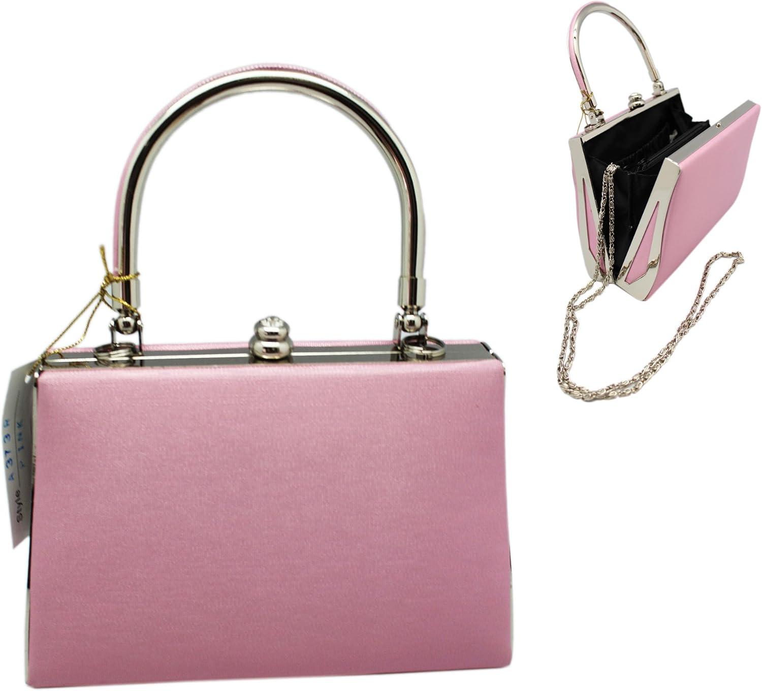 Amazon.com: Pink Satin Cocktail Purse : Clothing, Shoes & Jewelry