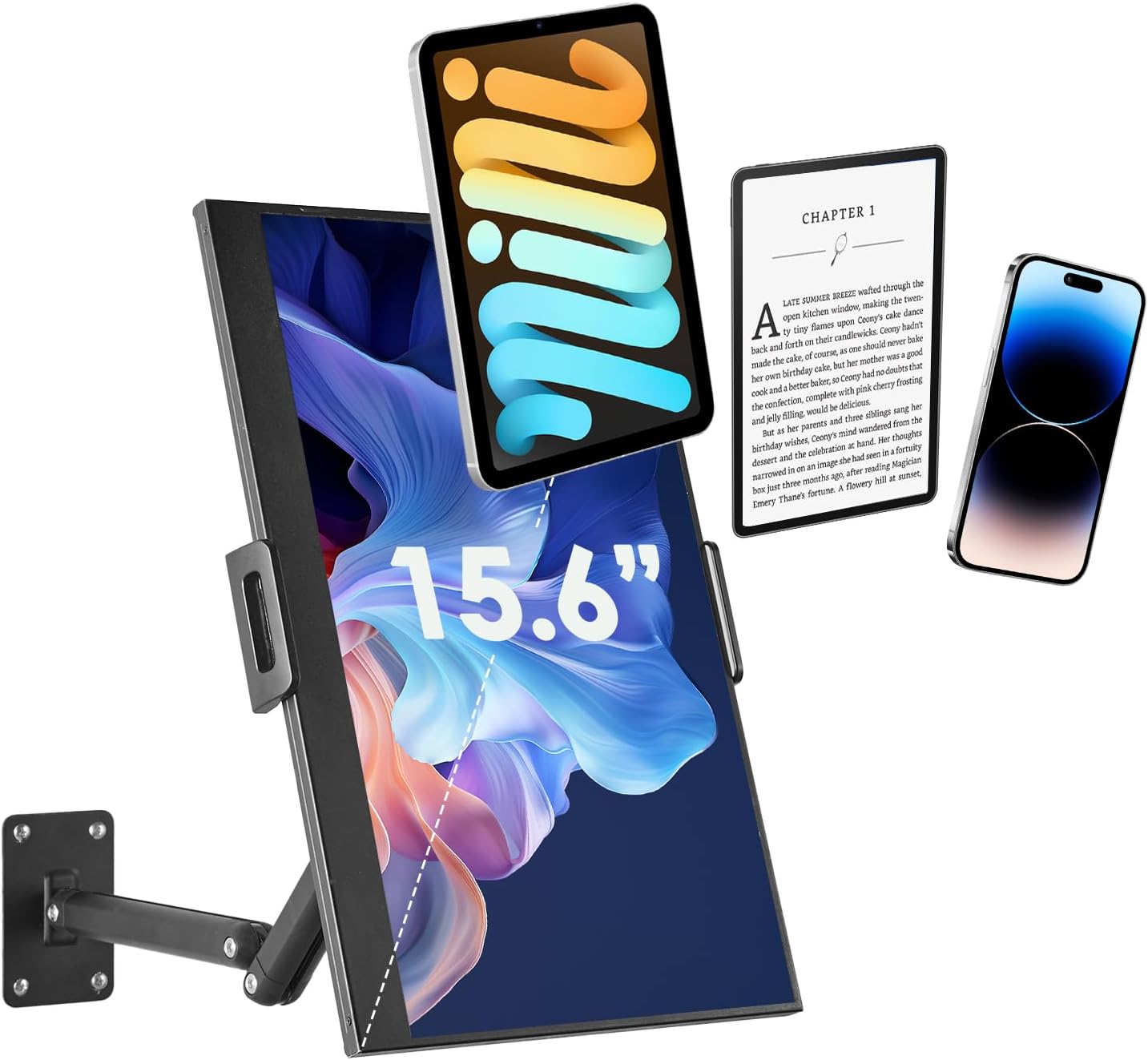 Amazon.com: Tablet Wall Mount Holder for ipad,Portable Monitor Stand ...