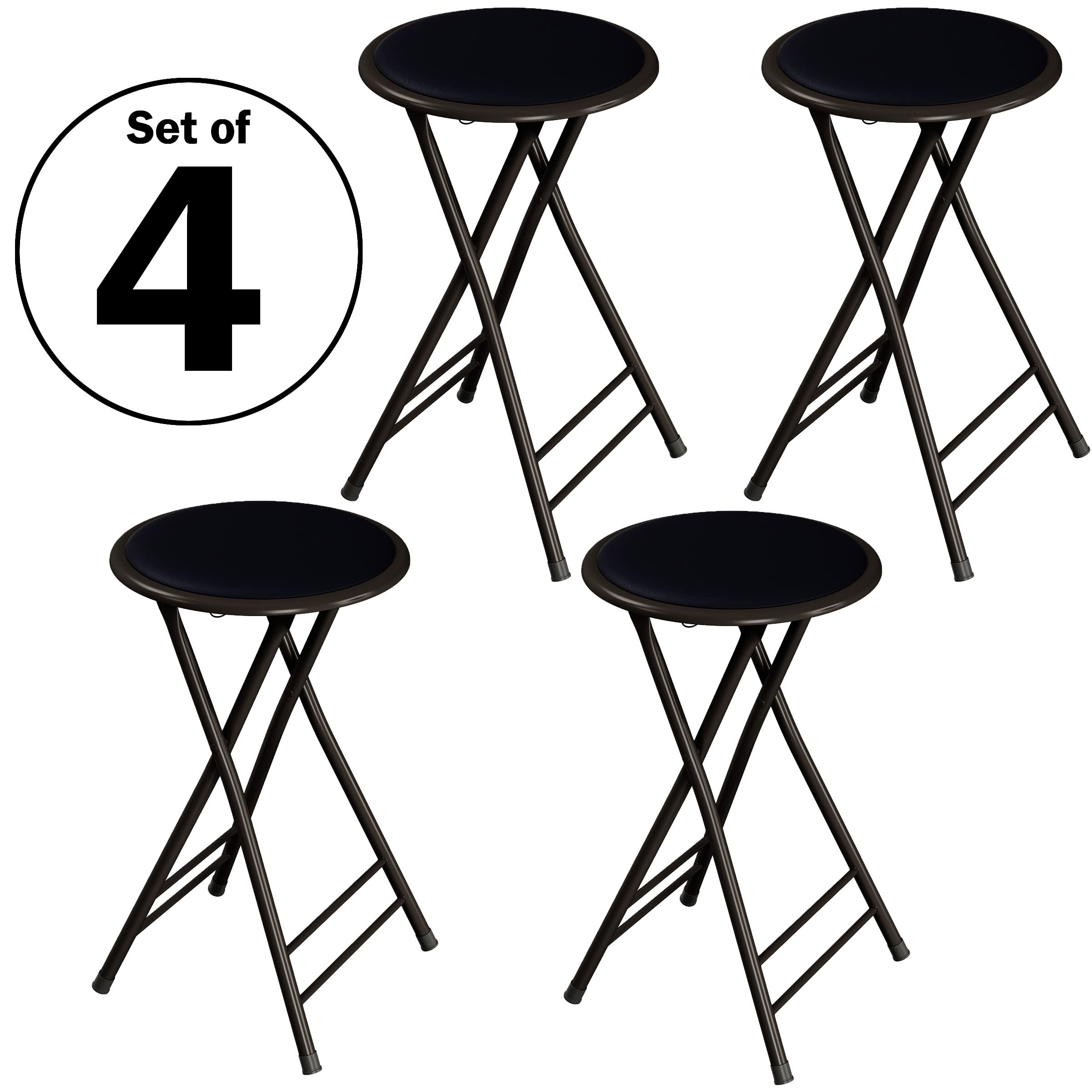 Trademark Home Collection 24-Inch Counter Height Bar Stool – Backless ...