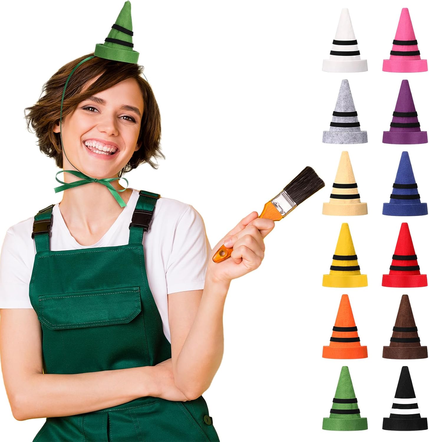 Amazon.com: Simgoing 12 Pcs Halloween Crayon Costume Colorful Headband ...